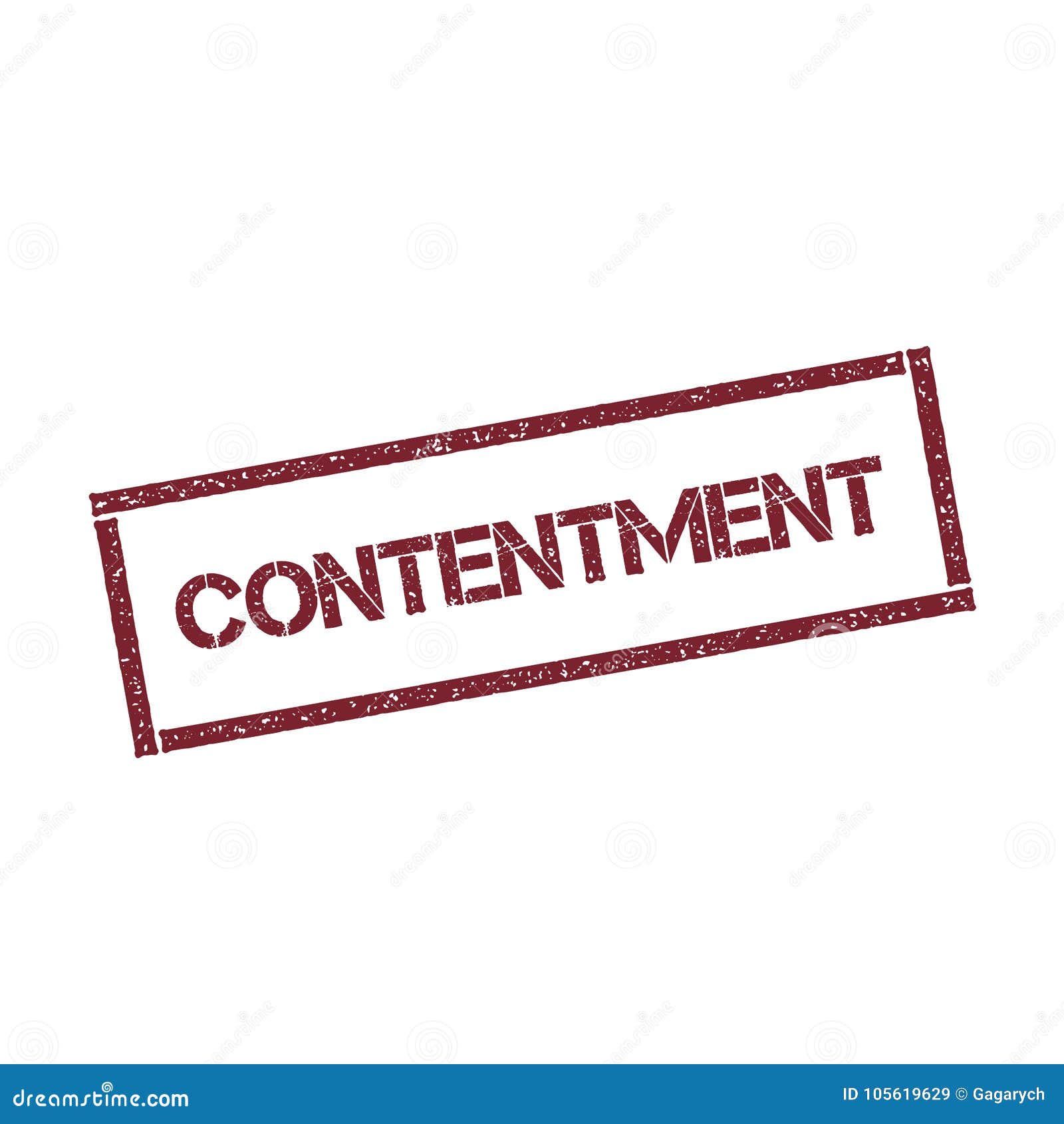 CONTENTMENT Red Rubber Stamp Isolated On White. Vector Illustration ...