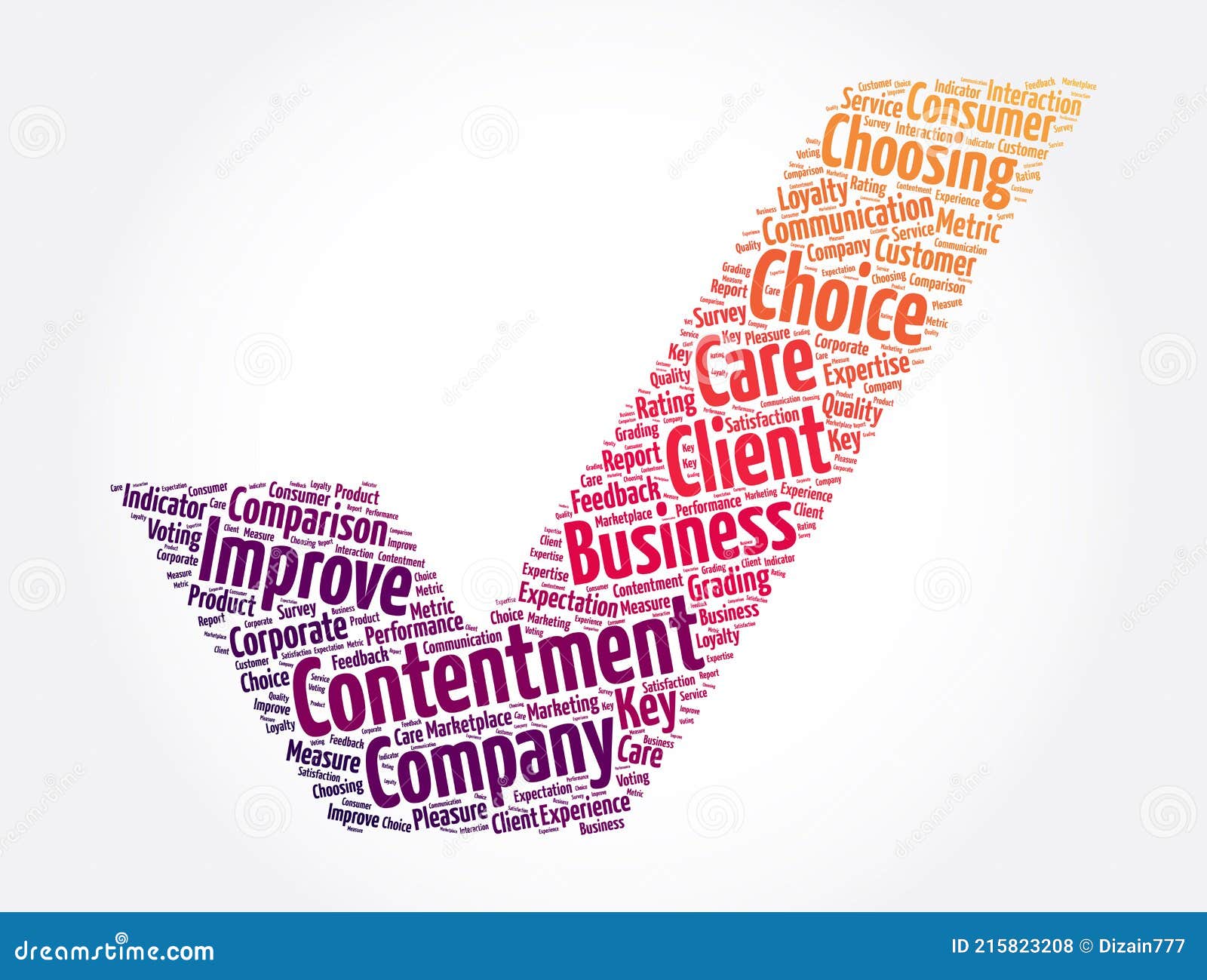 Contentment Word Cloud Collage, Concept Background Stock Illustration ...