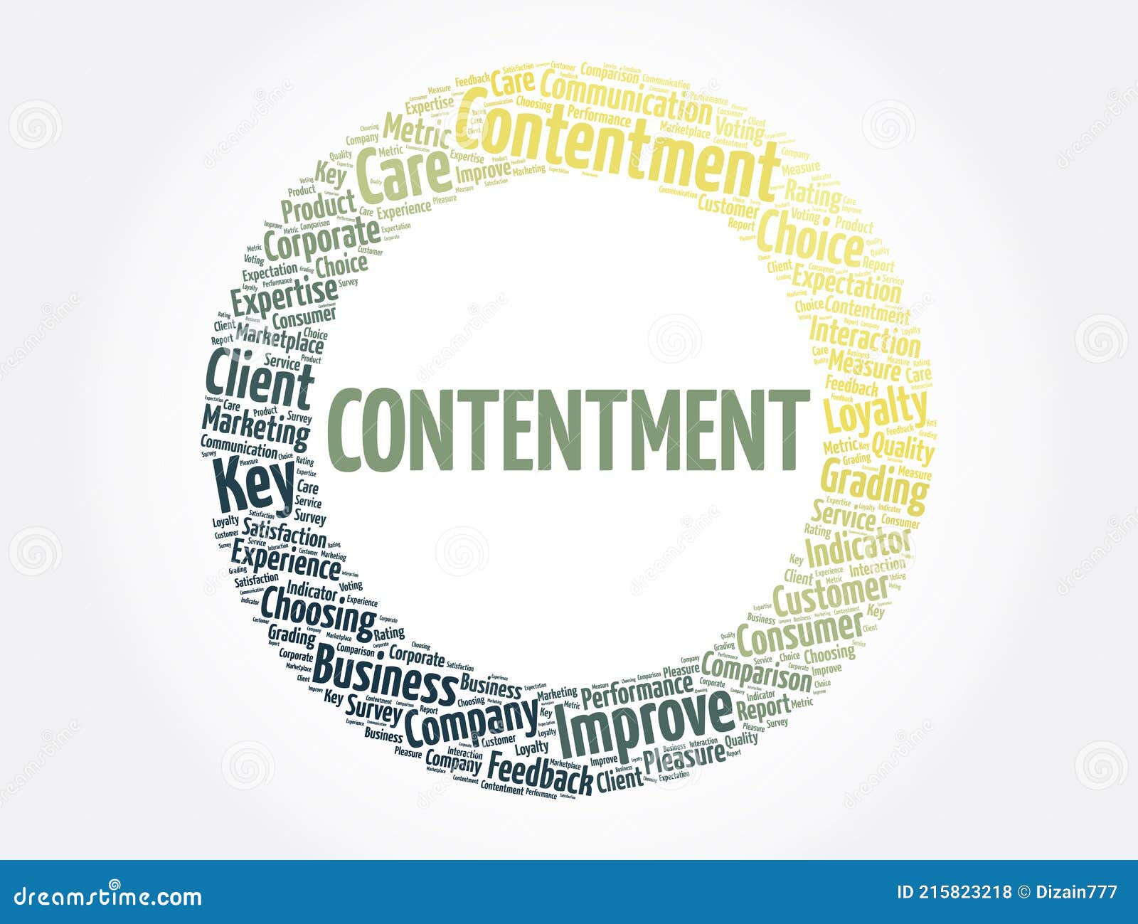 Contentment Word Cloud Collage, Concept Background Stock Illustration ...