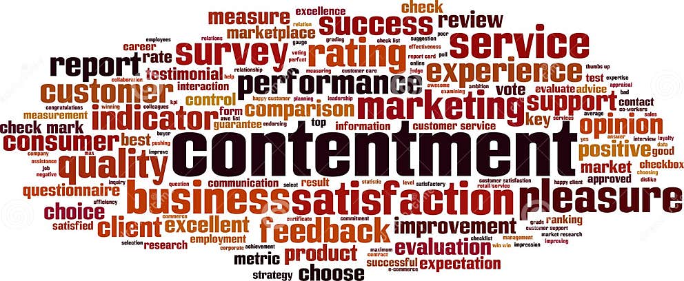 Contentment word cloud stock vector. Illustration of grading - 170470023