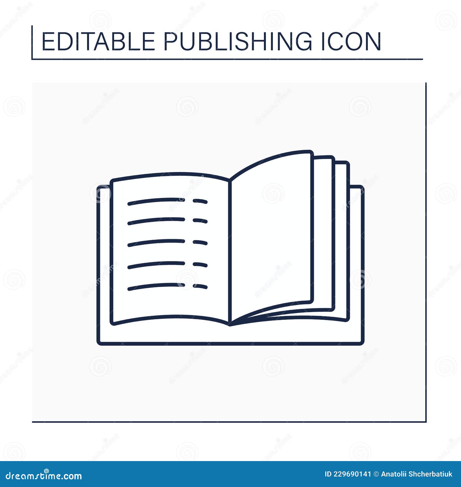 Contents line icon stock vector. Illustration of publish - 229690141
