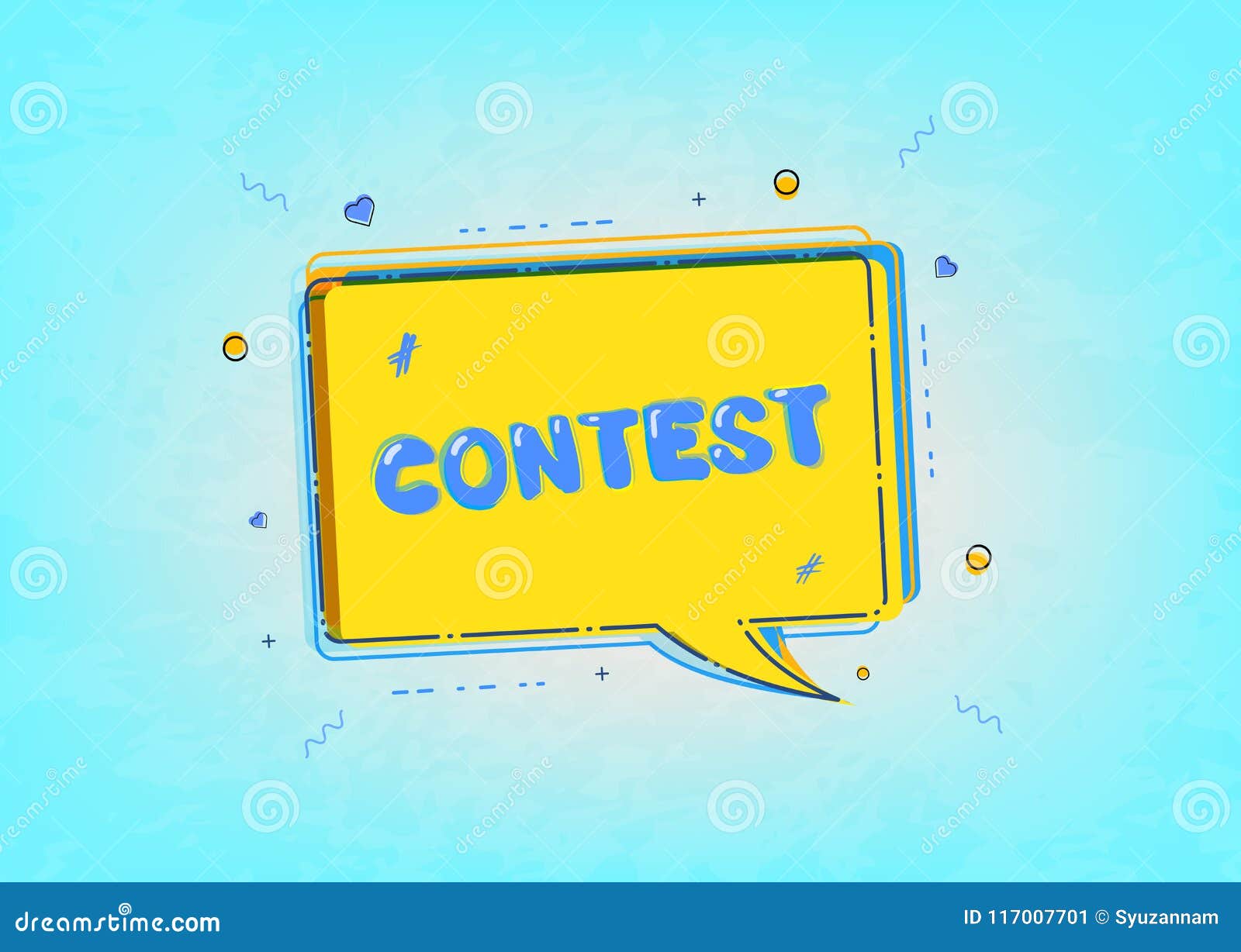 Contest Card. Vector Illustration. Stock Vector - Illustration of ...