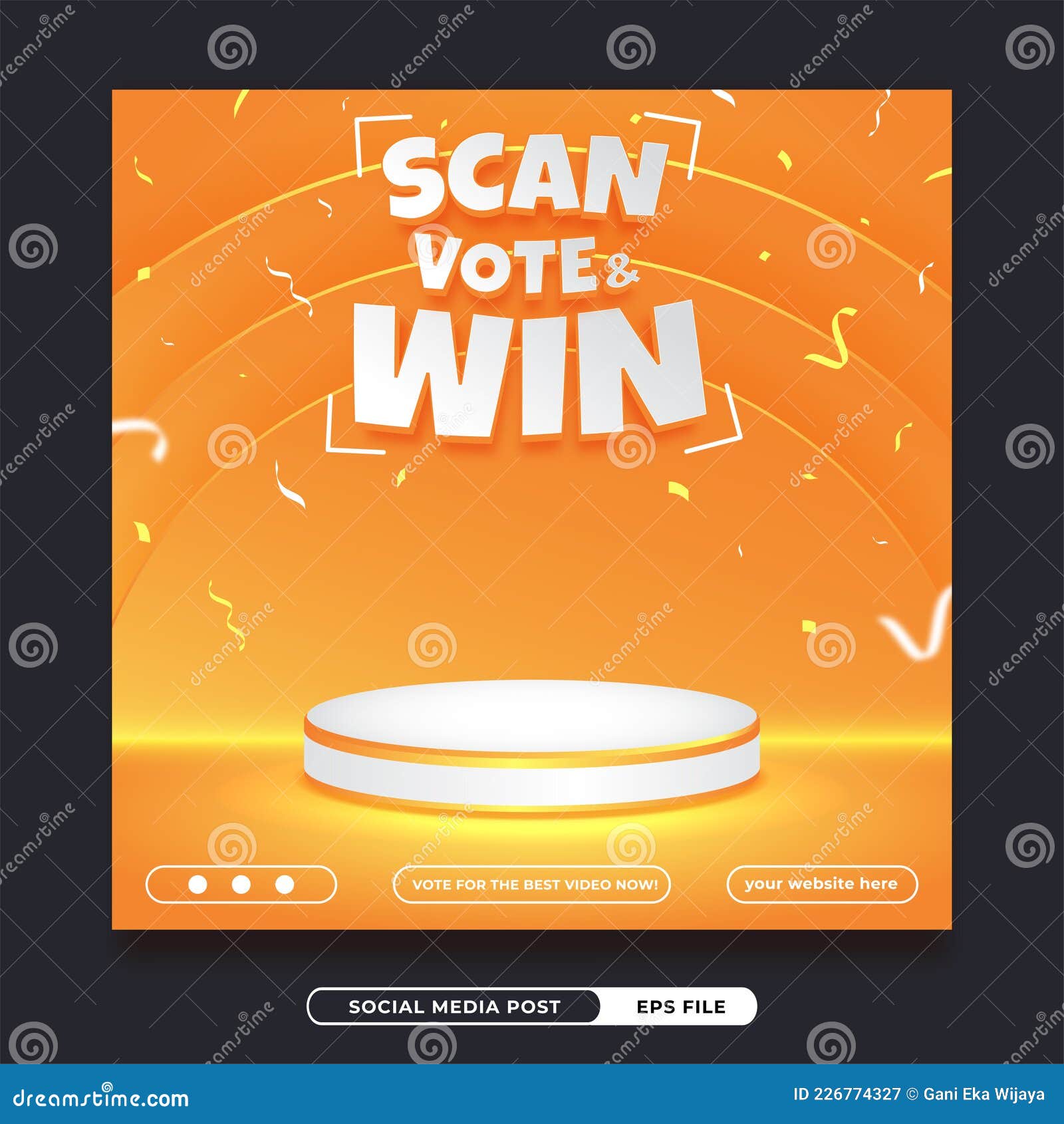 Prize Invitation Contest Banner Stock Vector - Illustration of light ...