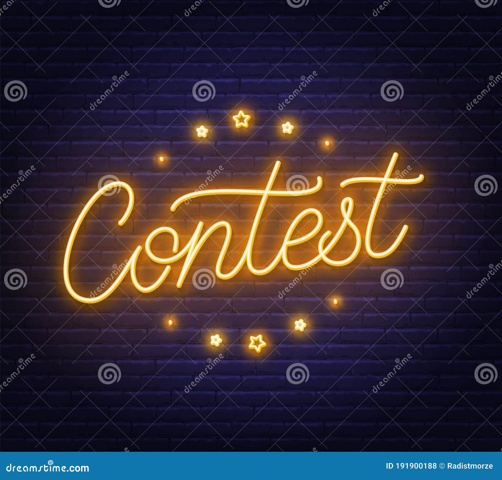 `Art Contest` Sign. Fun Multi Colored Lettering Isolated On White ...