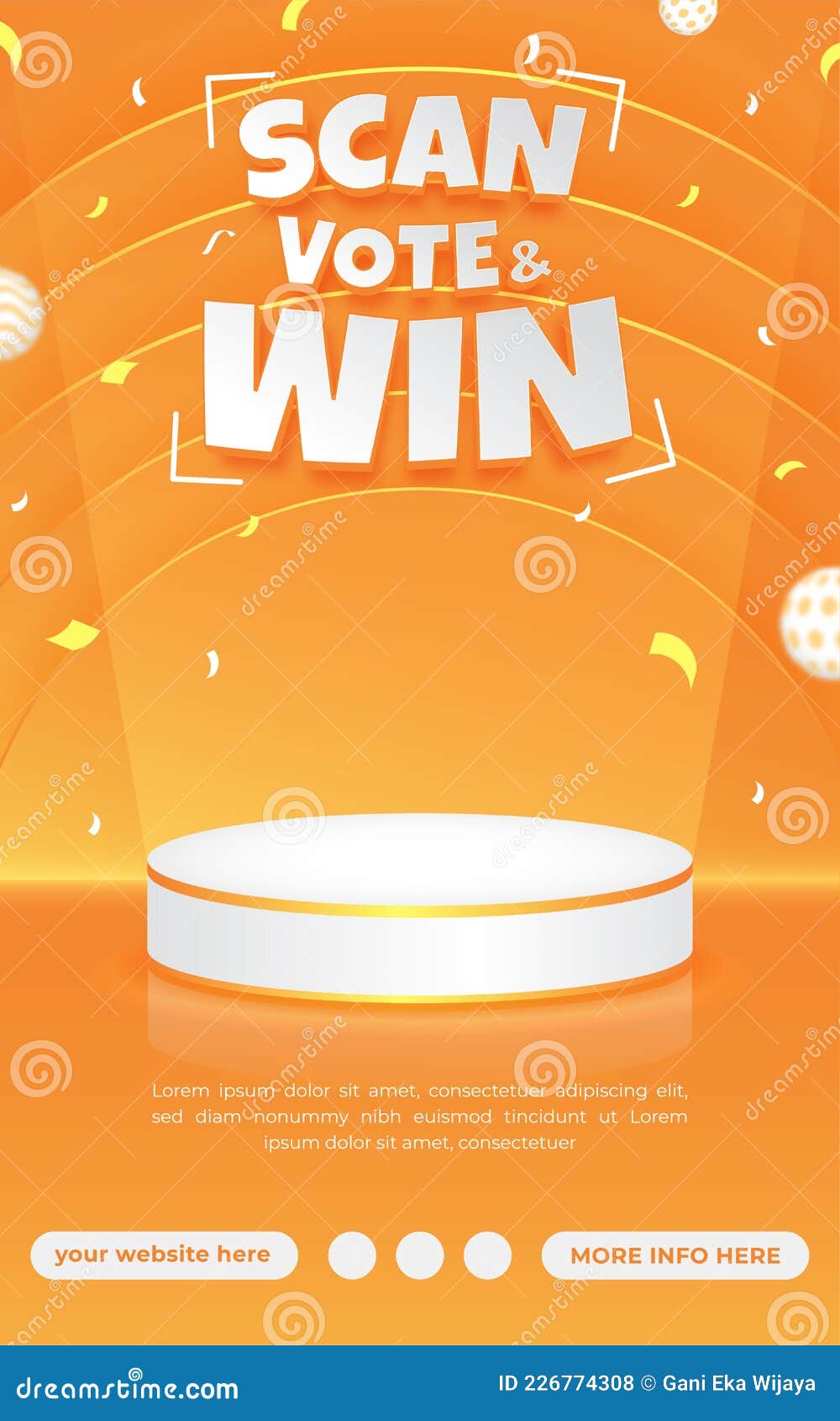 Prize Poster Invitation Contest Template Stock Vector - Illustration of ...