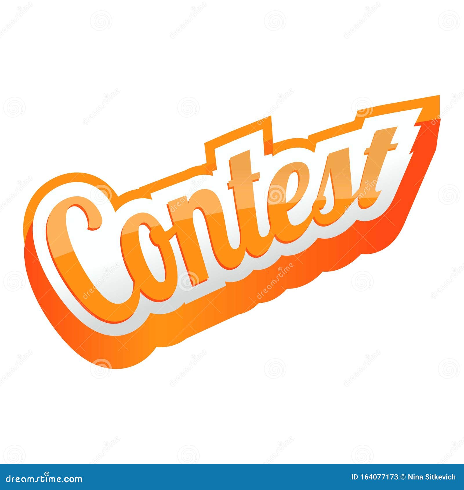 Contest Text Icon, Cartoon Style Stock Vector - Illustration of contest ...