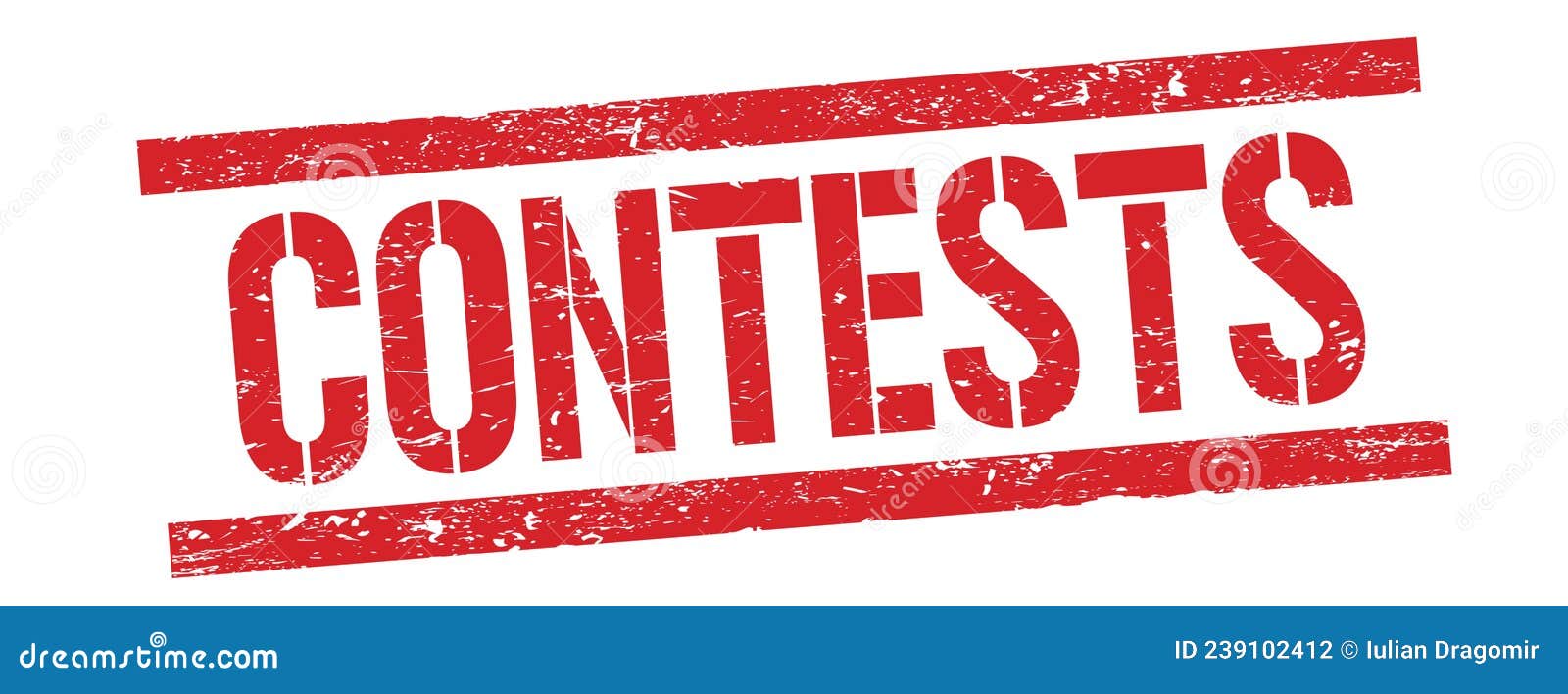 CONTESTS Text on Red Vintage Lines Stamp Stock Illustration ...