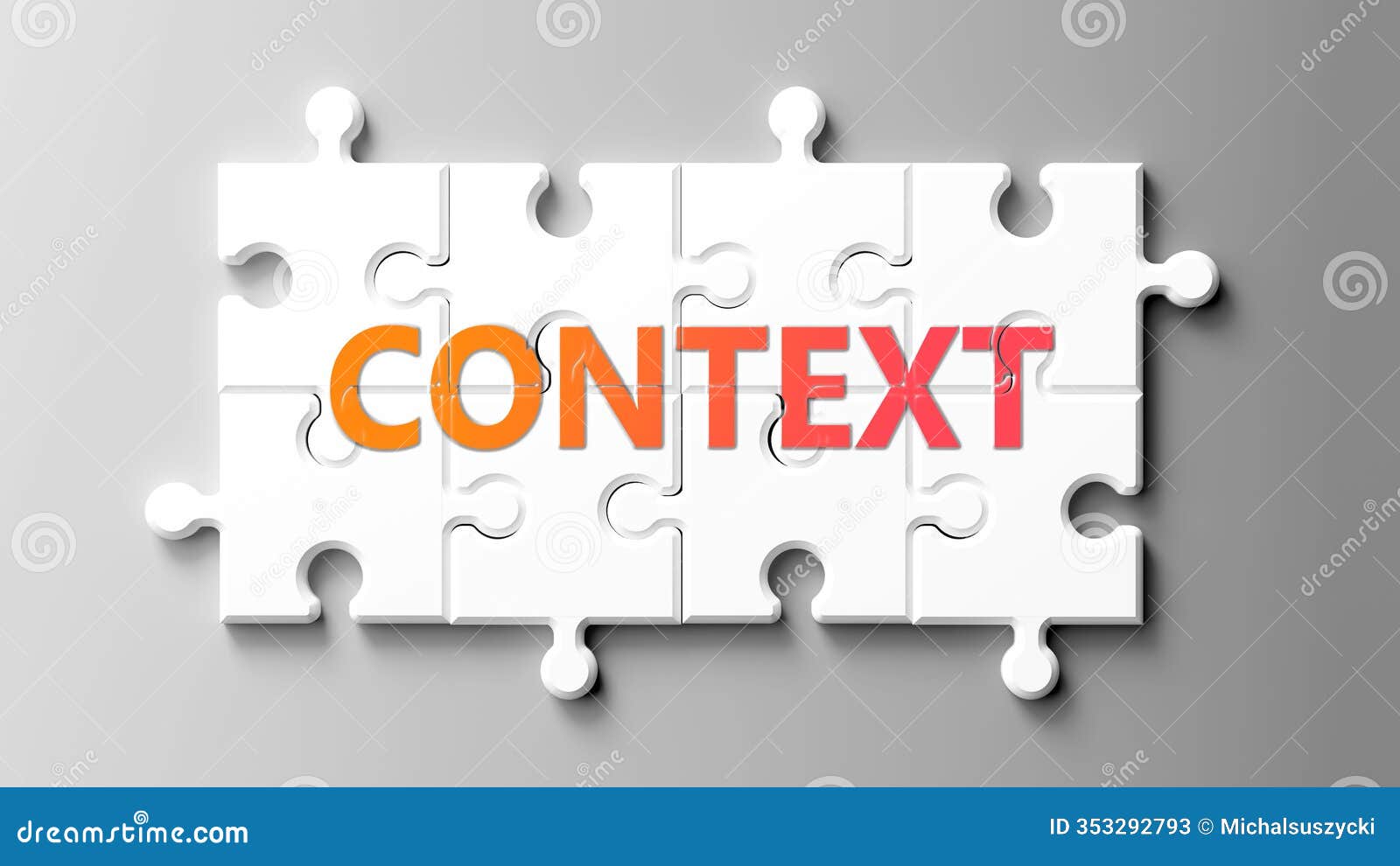 Context Complex Like a Puzzle - Pictured As Word Context on a Puzzle ...