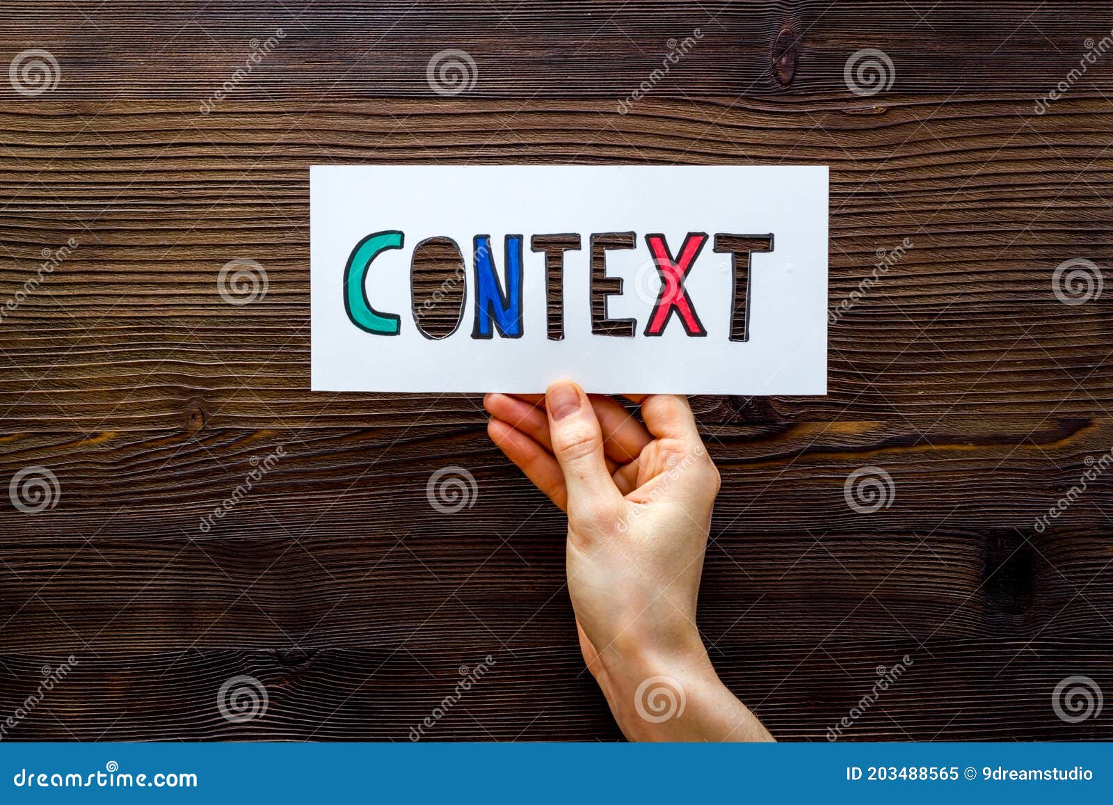 Context Marketing Concept. Word Context on Paper Banner, Top View Stock ...
