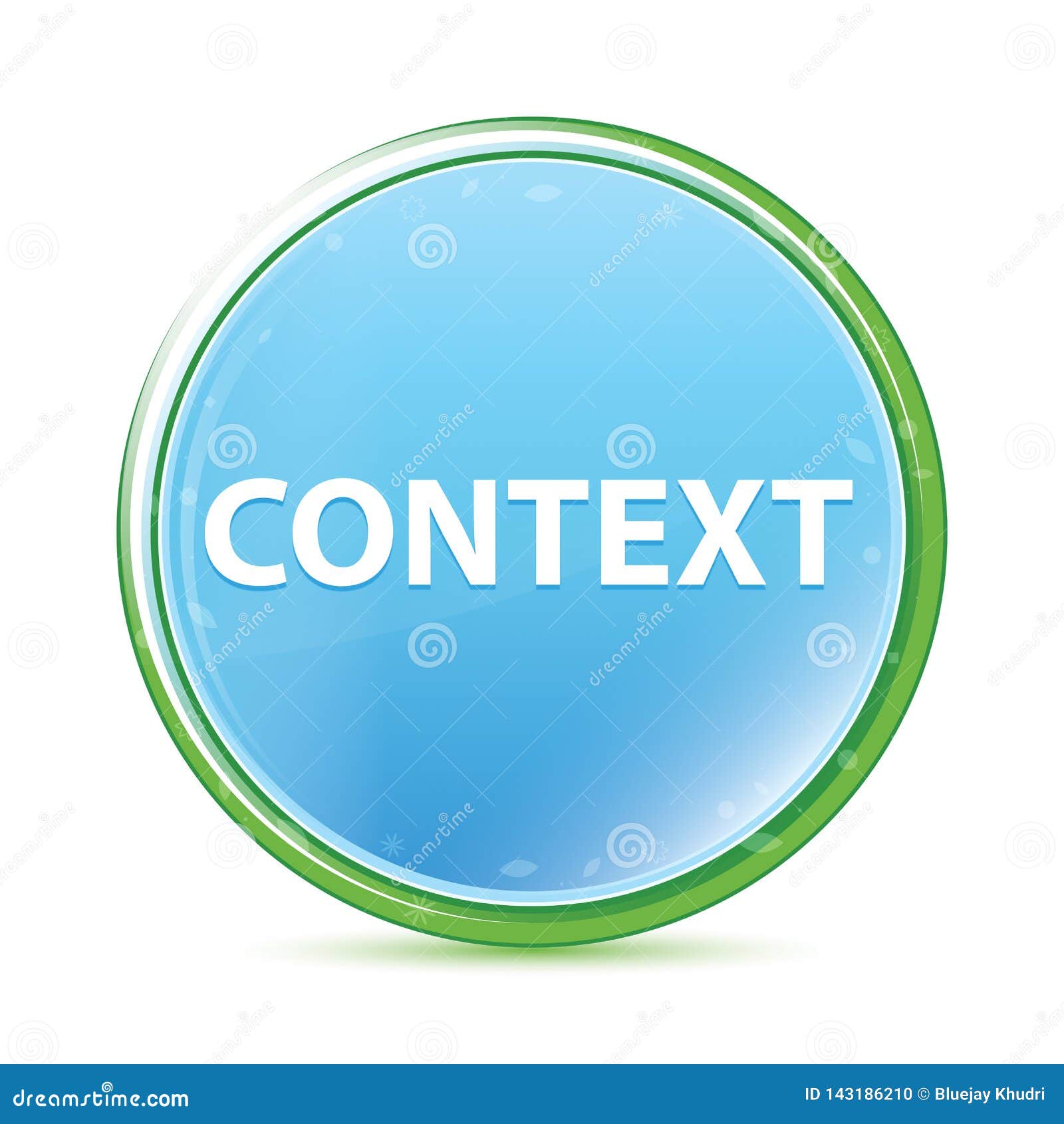 Context Natural Aqua Cyan Blue Round Button Stock Illustration ...