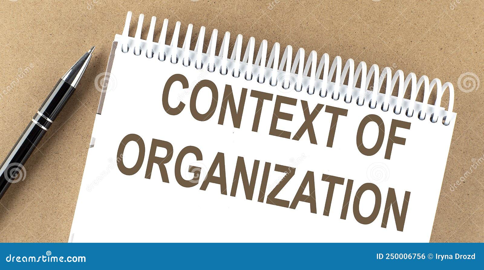 Context of Organization Text on a Notepad with Pen, Business Stock ...