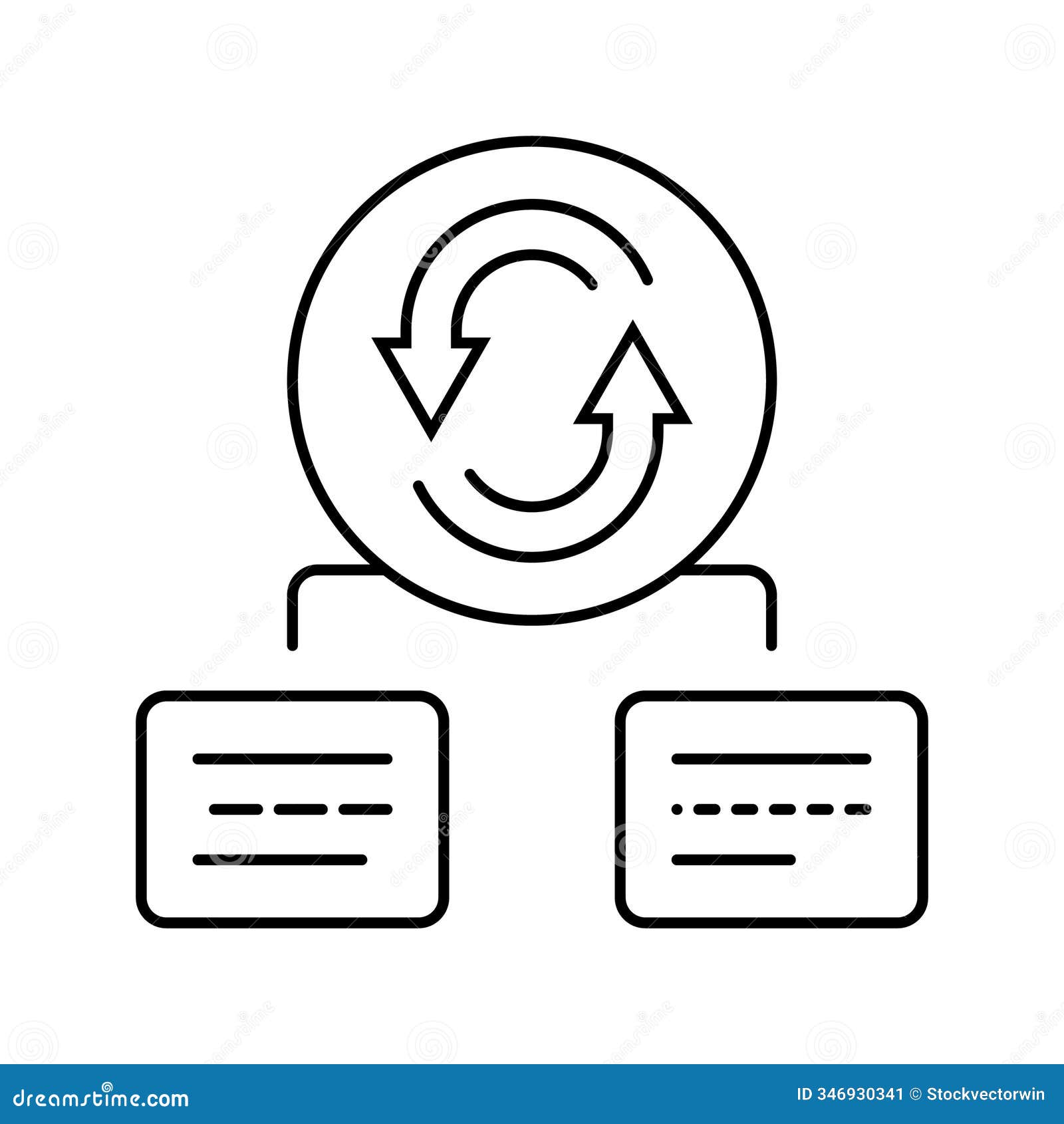 Context Switching Time Management Line Icon Vector Illustration Stock ...