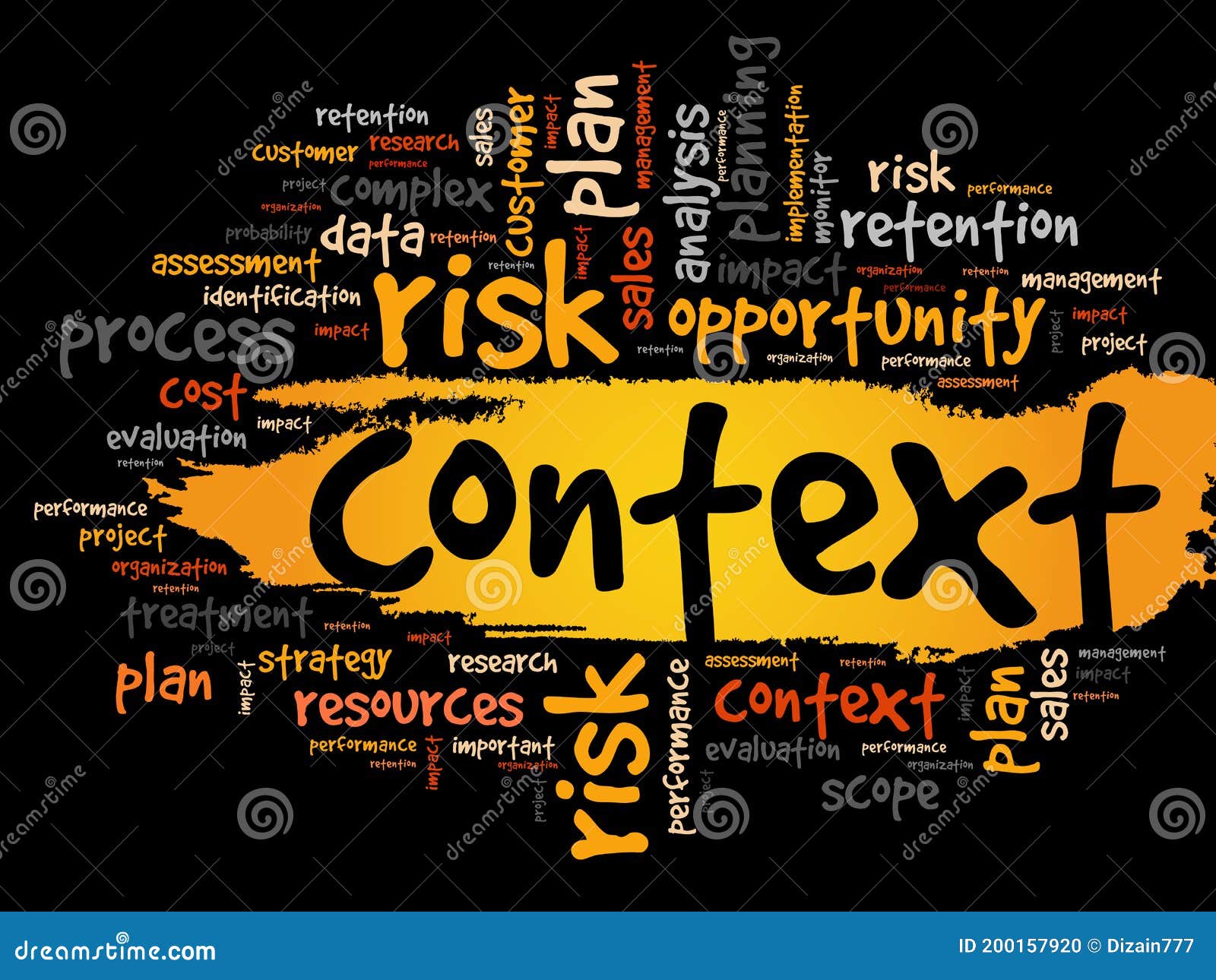 Context word cloud stock illustration. Illustration of assess - 200157920