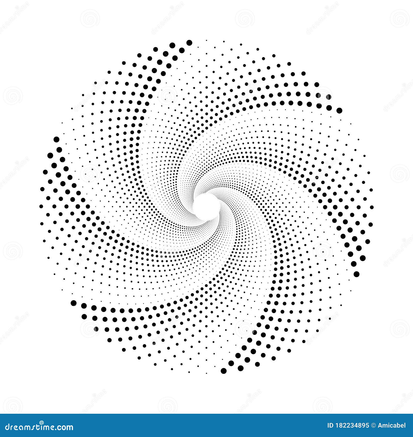 Contexte De Points De Spirale De Conception Illustration de Vecteur - Illustration of pointillé ...