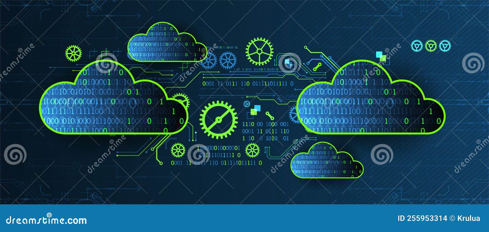 Contexte Technologique. Concept Big Data. Code Informatique Binaire. Illustration Vectorielle ...