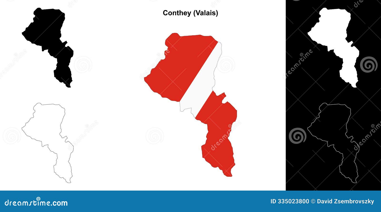 Conthey outline map stock illustration. Illustration of switzerland ...