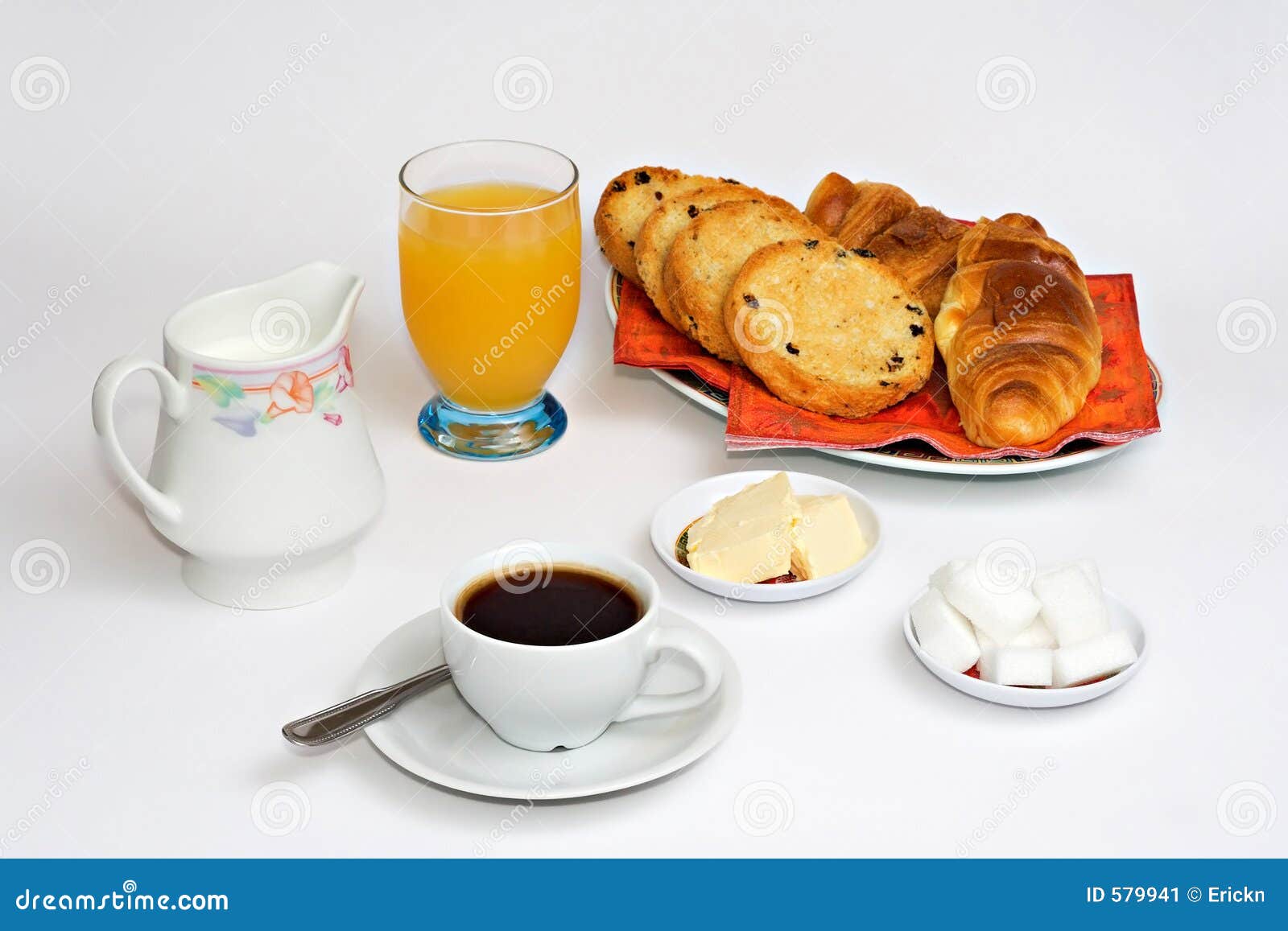 Continental breakfast stock image. Image of white, background - 579941