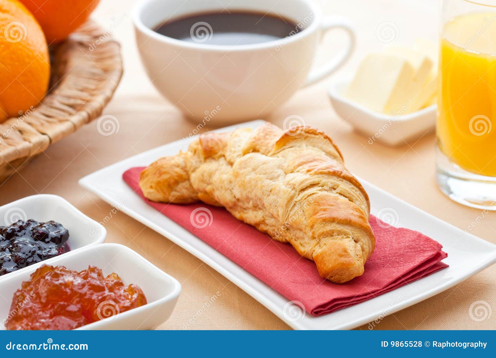 Continental breakfast stock photo. Image of concepts, drink - 9865528