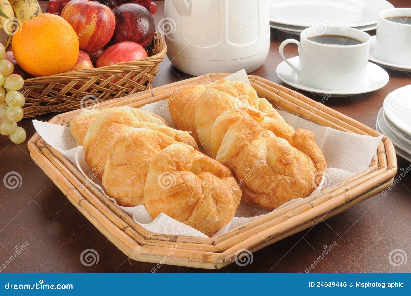 Continental Breakfast Buffet Stock Photo - Image of gourmet, grapes ...