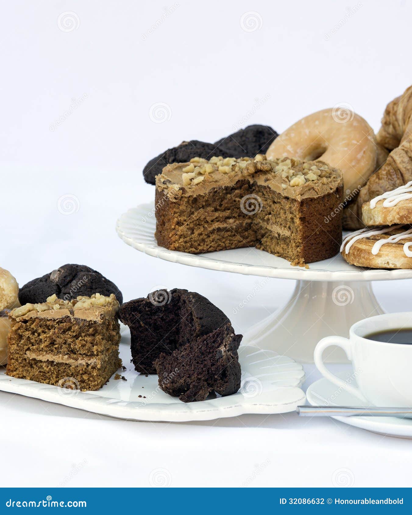 Continental Breakfast Buffet Table Setting with Coffee and Pastries ...
