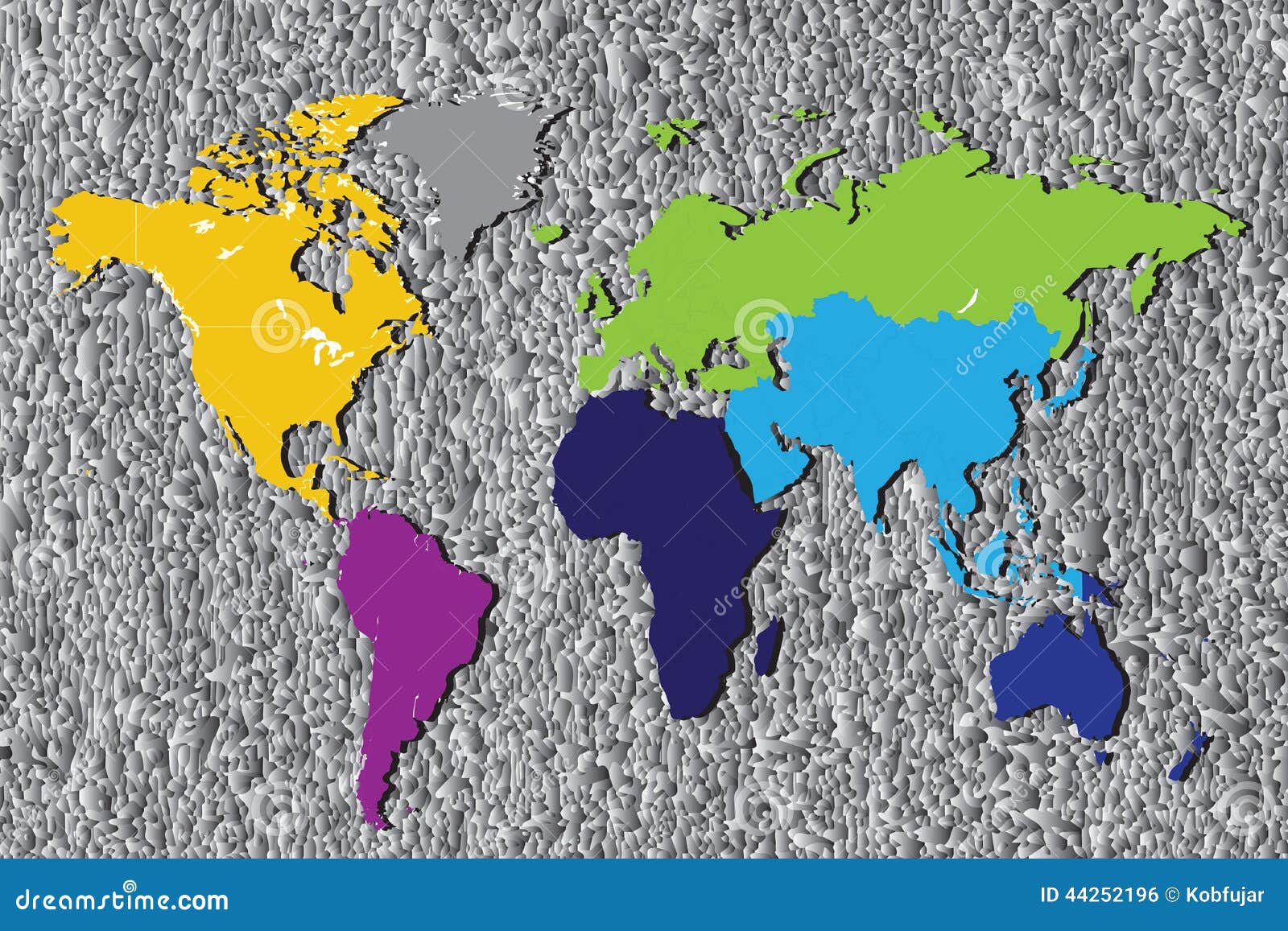 Continental De La Carte Du Monde Illustration de Vecteur - Illustration ...