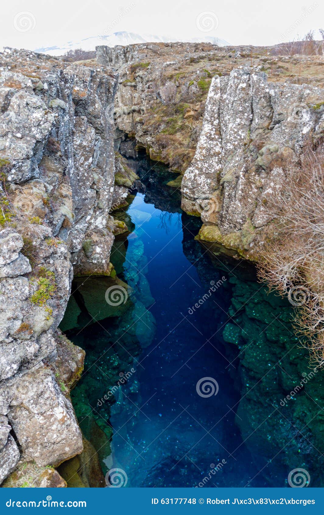 Continental Divide Iceland I Stock Photo - Image of canyon, volcanic ...