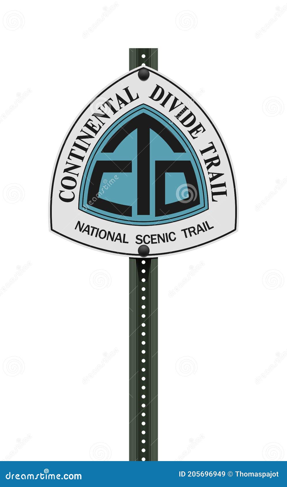 Continental Divide Trail Road Sign Editorial Stock Image - Illustration ...