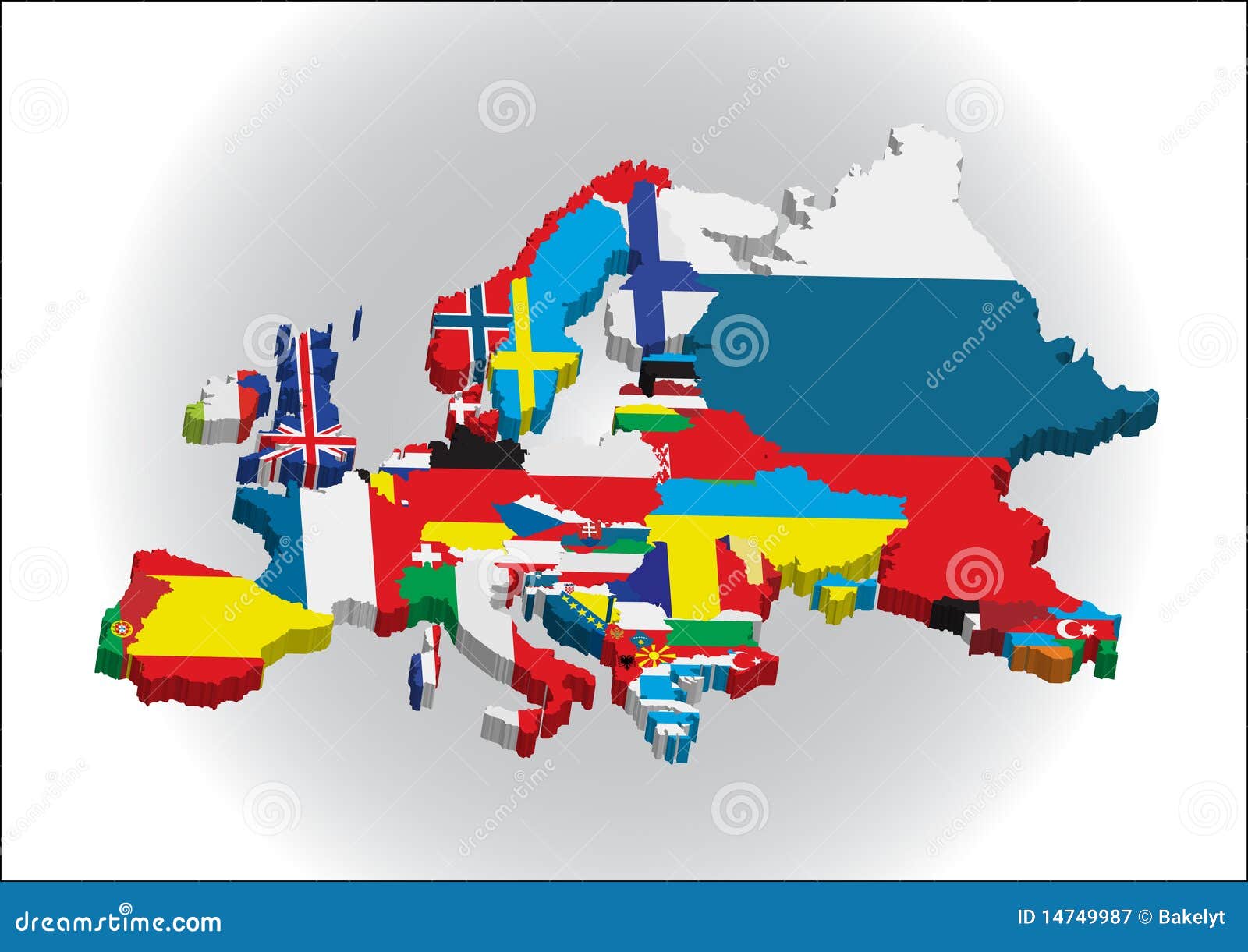 Continente Del Europeo 3d Fotografía de archivo libre de regalías ...