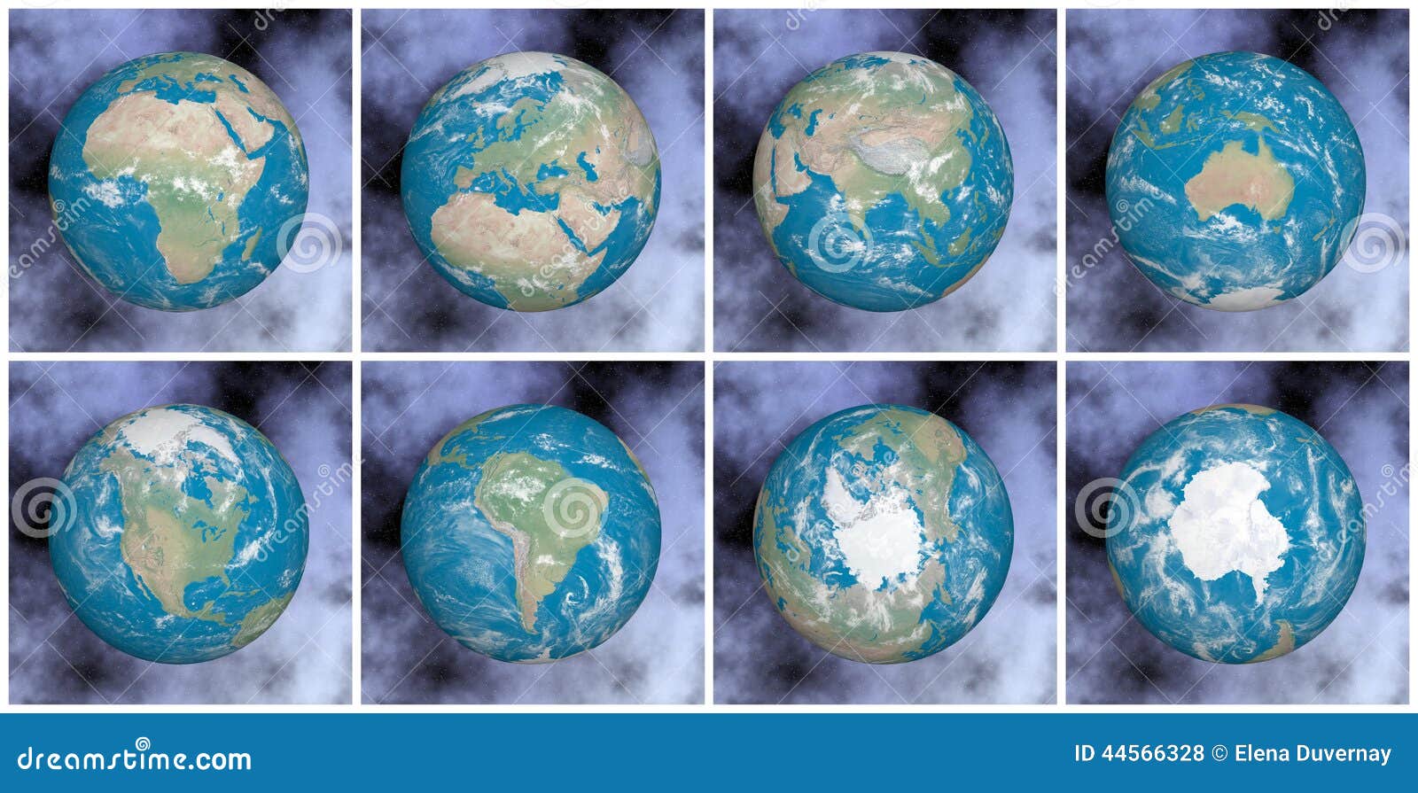 Continenten Op De 3D Aarde - Geef Terug Stock Illustratie ...