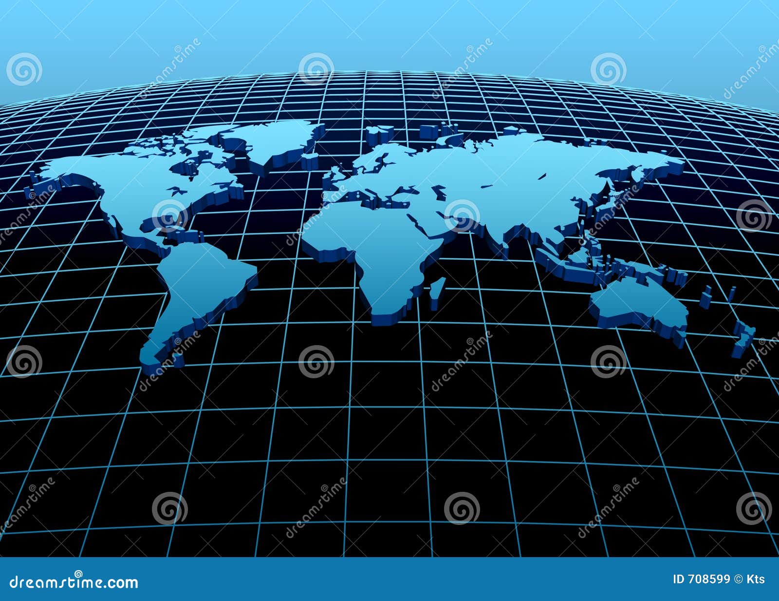 Continents 3d stock illustration. Illustration of planet - 708599
