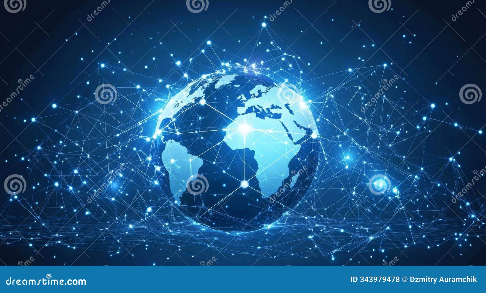 Continents are Connected with Technology Lines Via a Global Digital ...