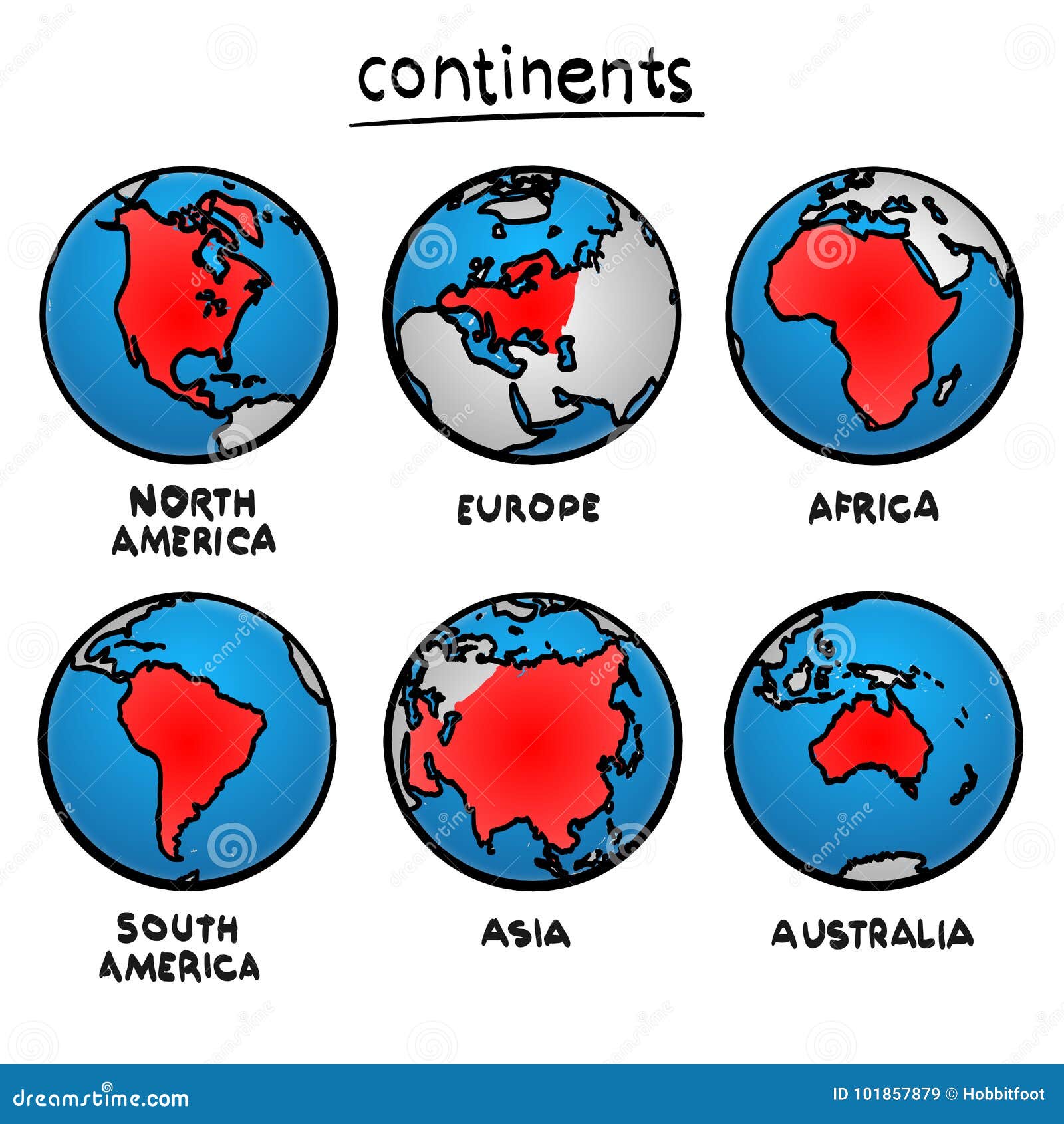 Continents De Dessin De Croquis Illustration de Vecteur - Illustration ...