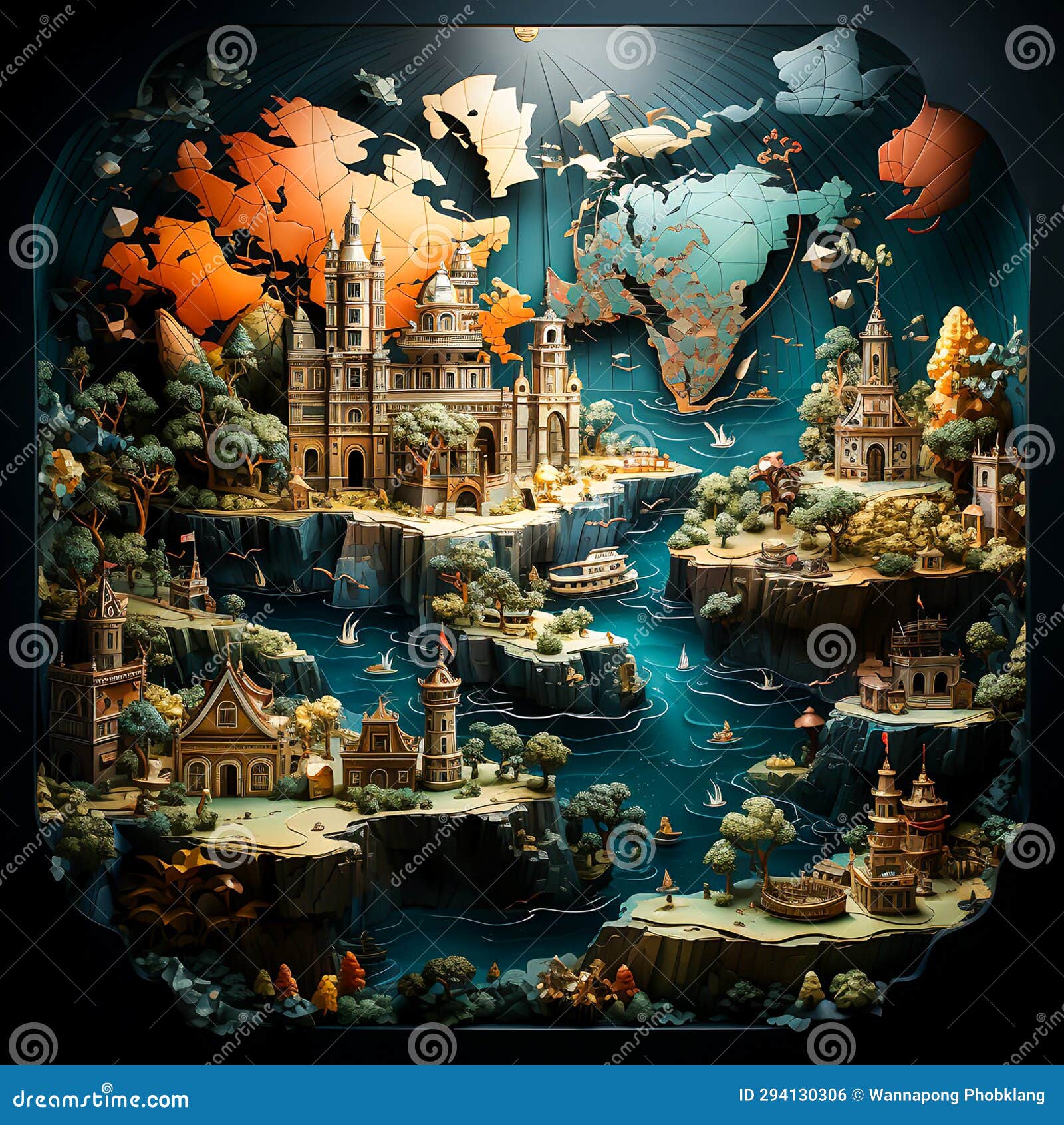 Fantasy World Map Embark on Mystical Journeys in Imaginary Lands ...