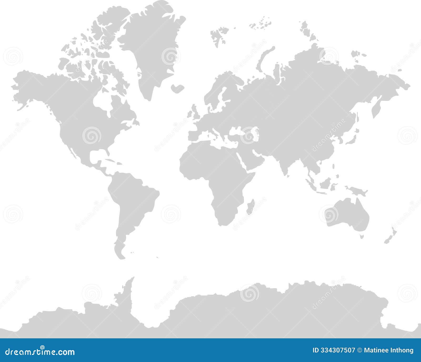 Continents Of World Map Vector Gray Scale On Transparent Background ...
