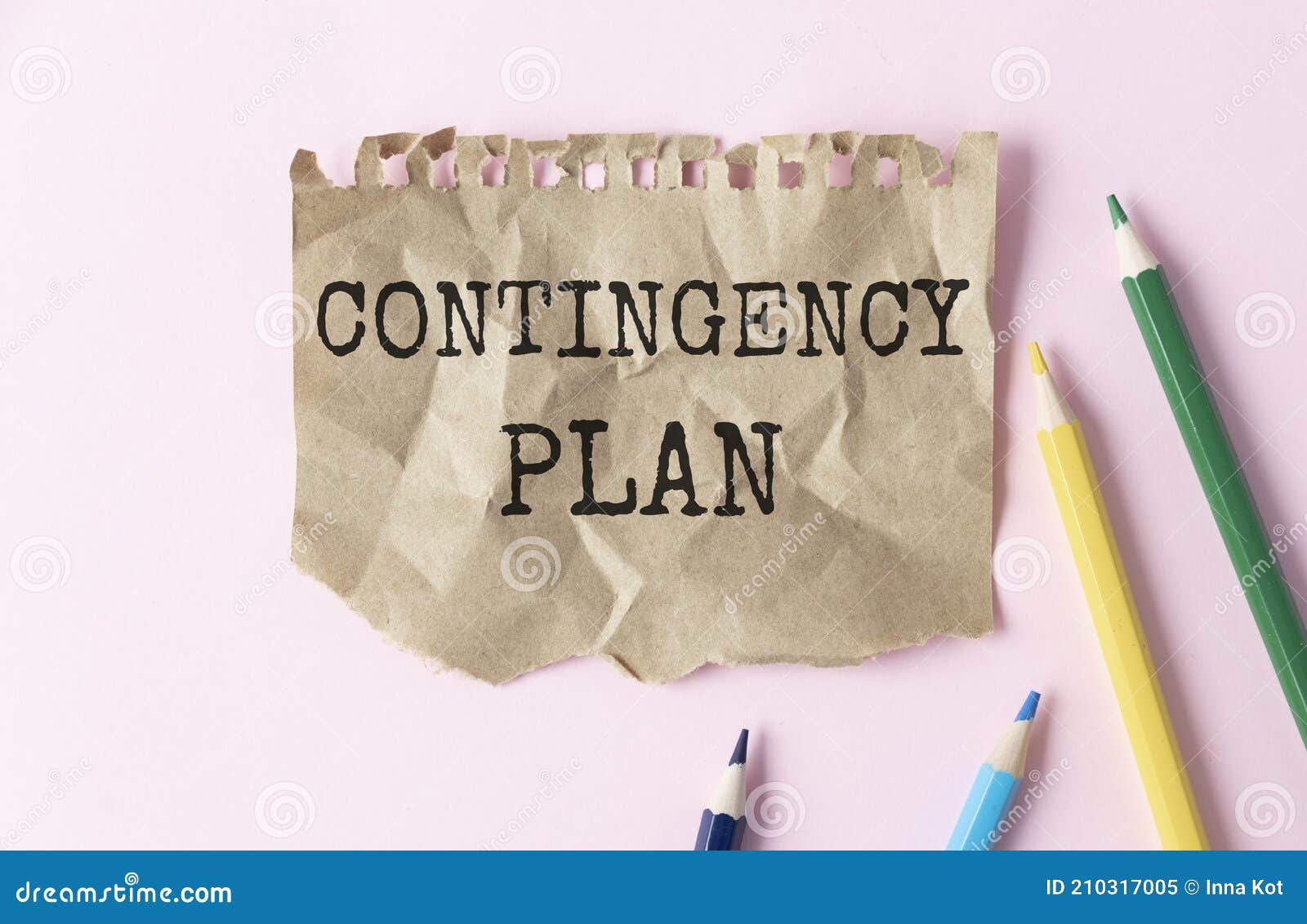 Contingency Plan Text Concept Write on Paper Stock Image - Image of ...