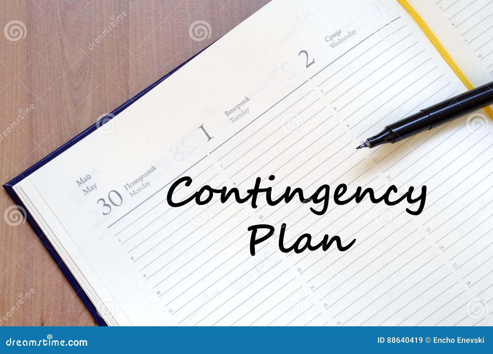 Contingency Plan Write on Notebook Stock Image - Image of operations ...