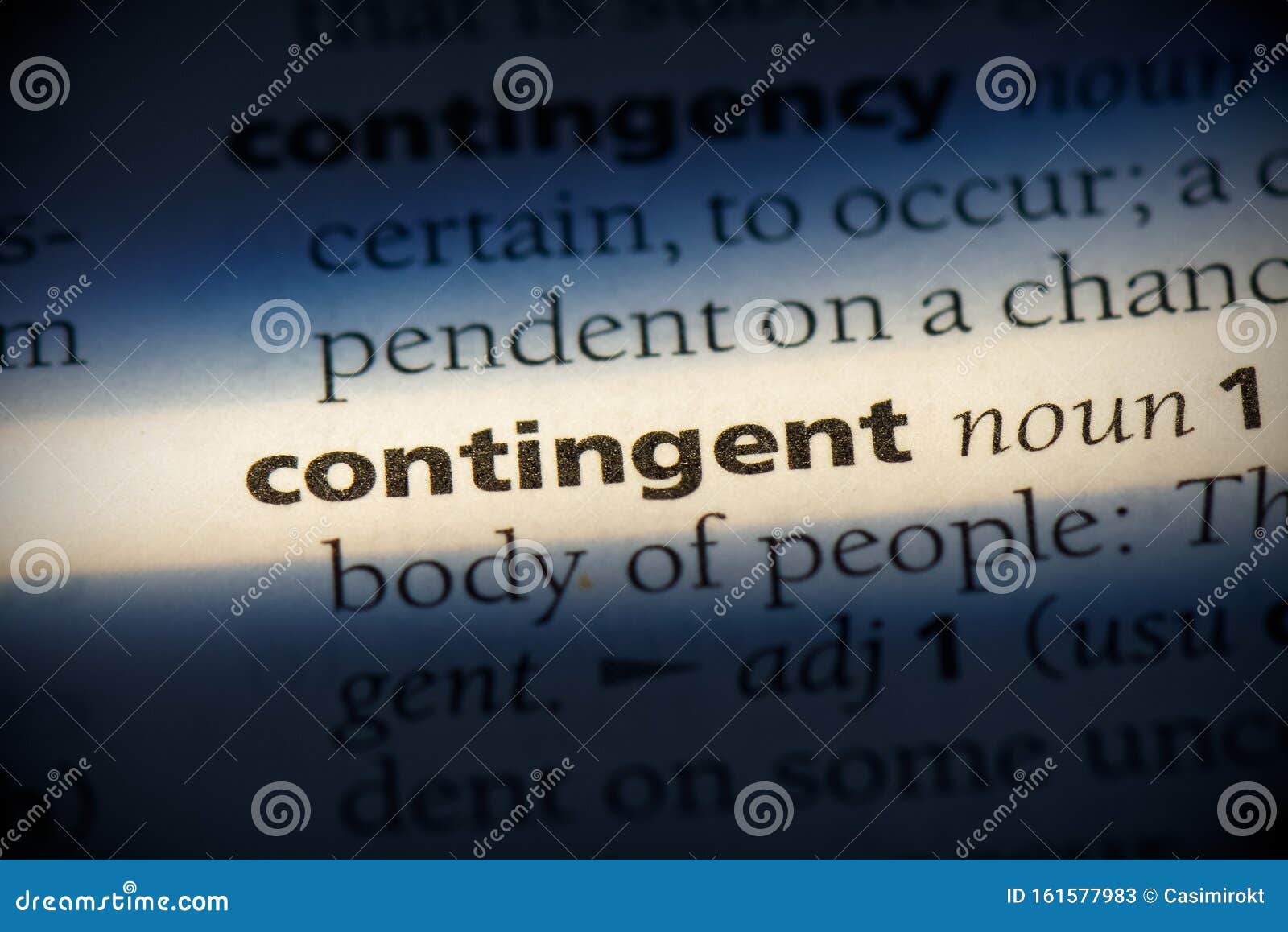 Contingent stock image. Image of printed, language, reference - 161577983