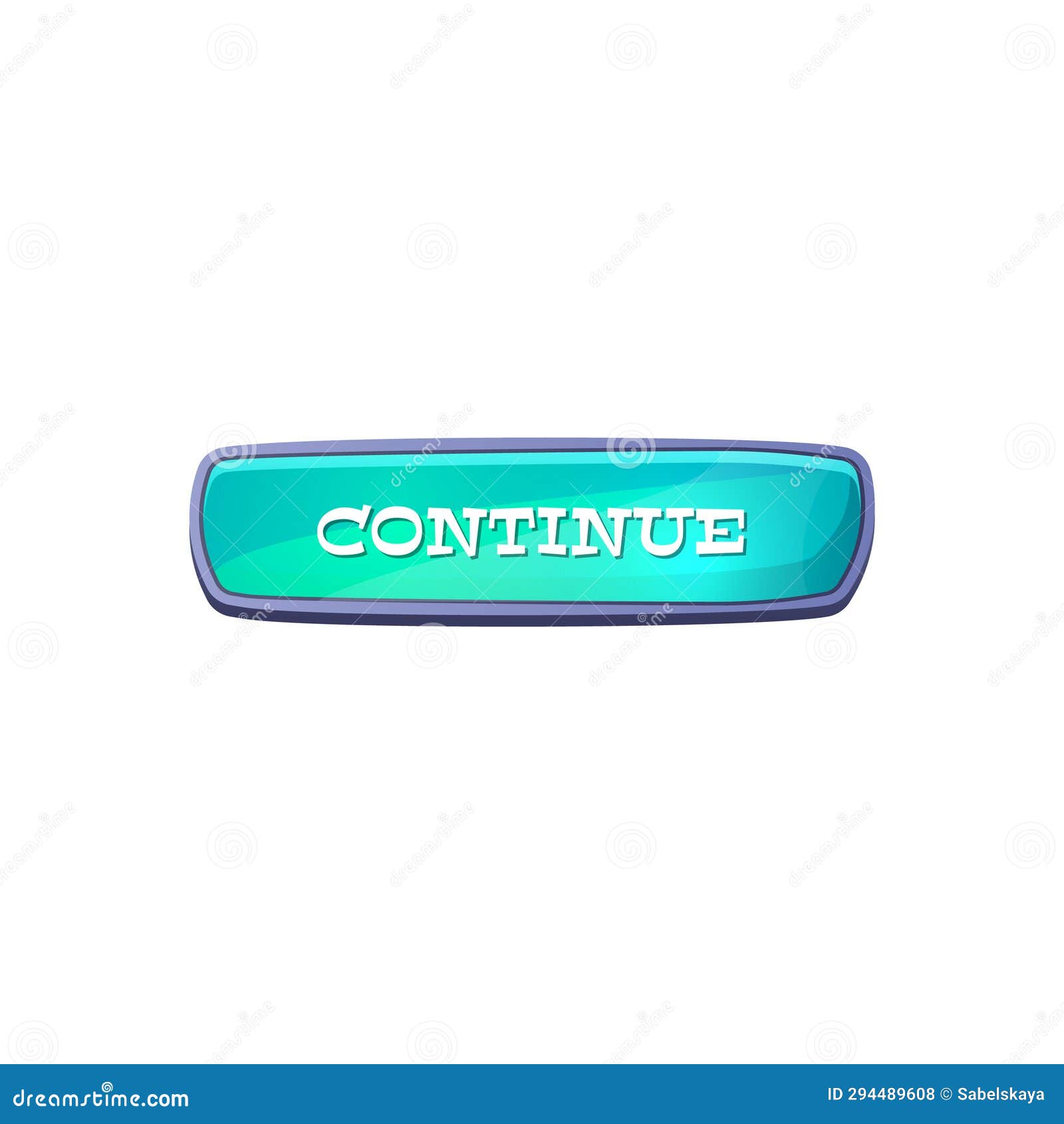 Continue Button Game User Interface Element. Stock Vector ...