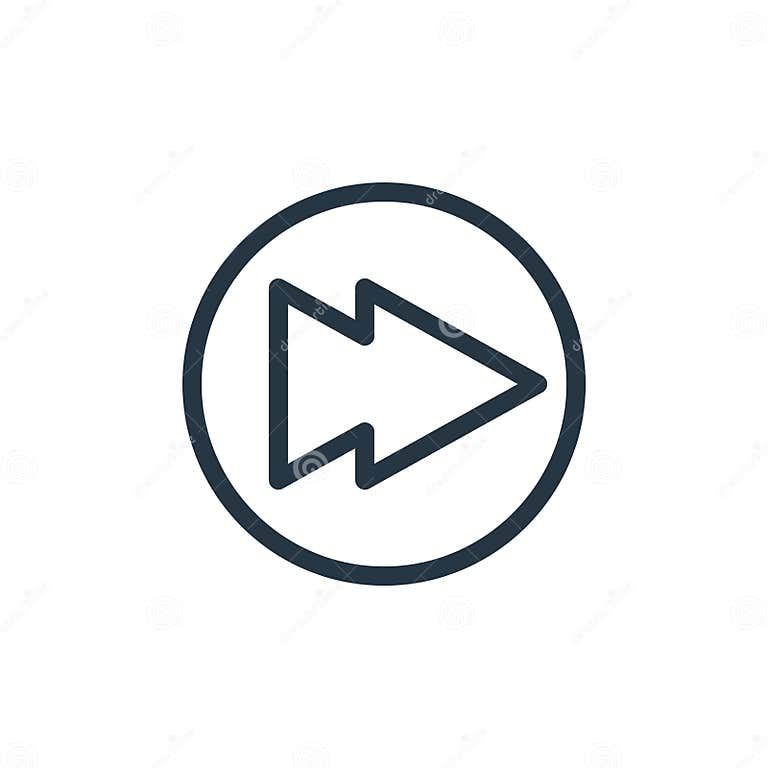 Continue Icon Vector from Communication and Media Concept. Thin Line ...