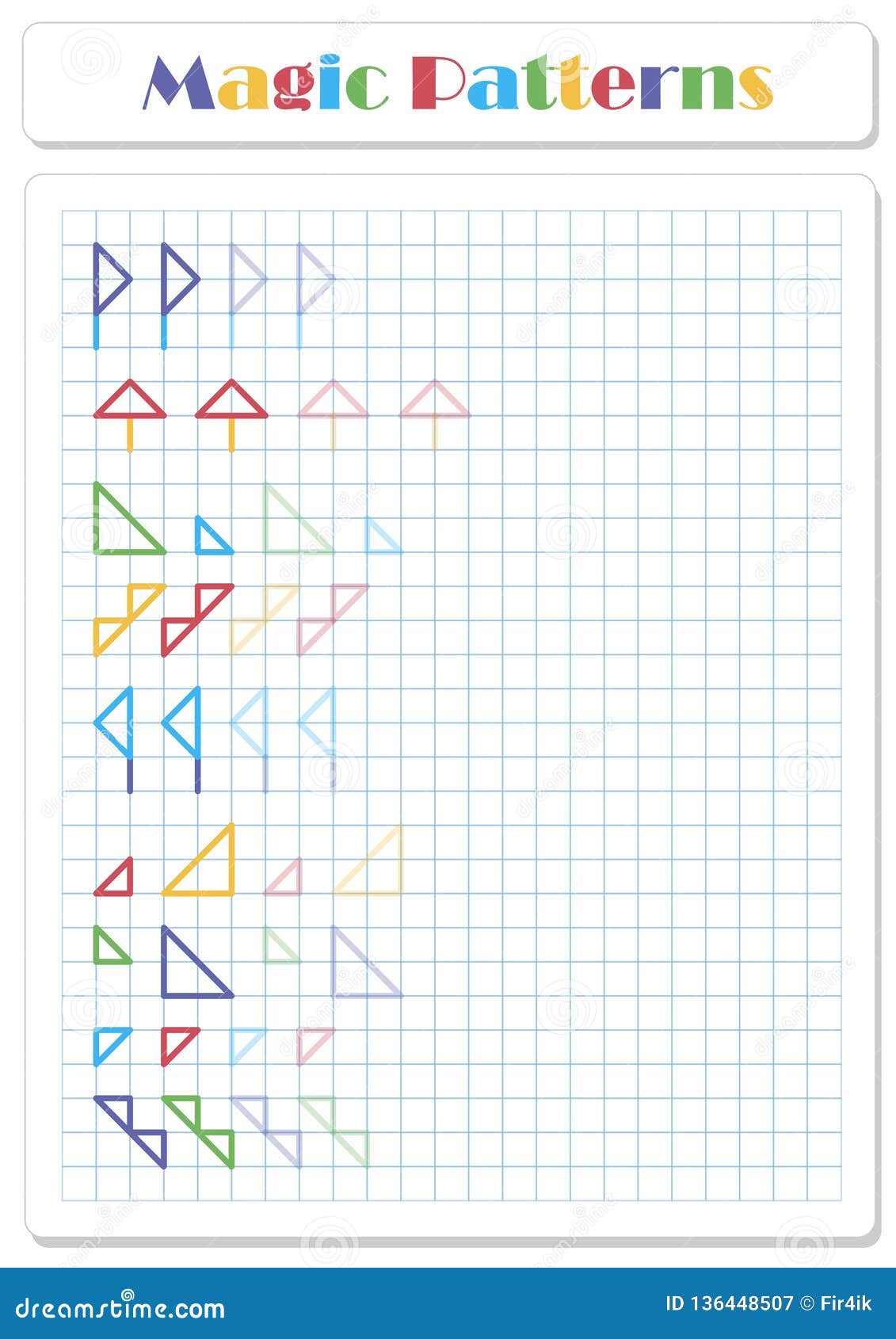 Continue the Pattern with Crayons or Felt-tip Pens Stock Vector ...