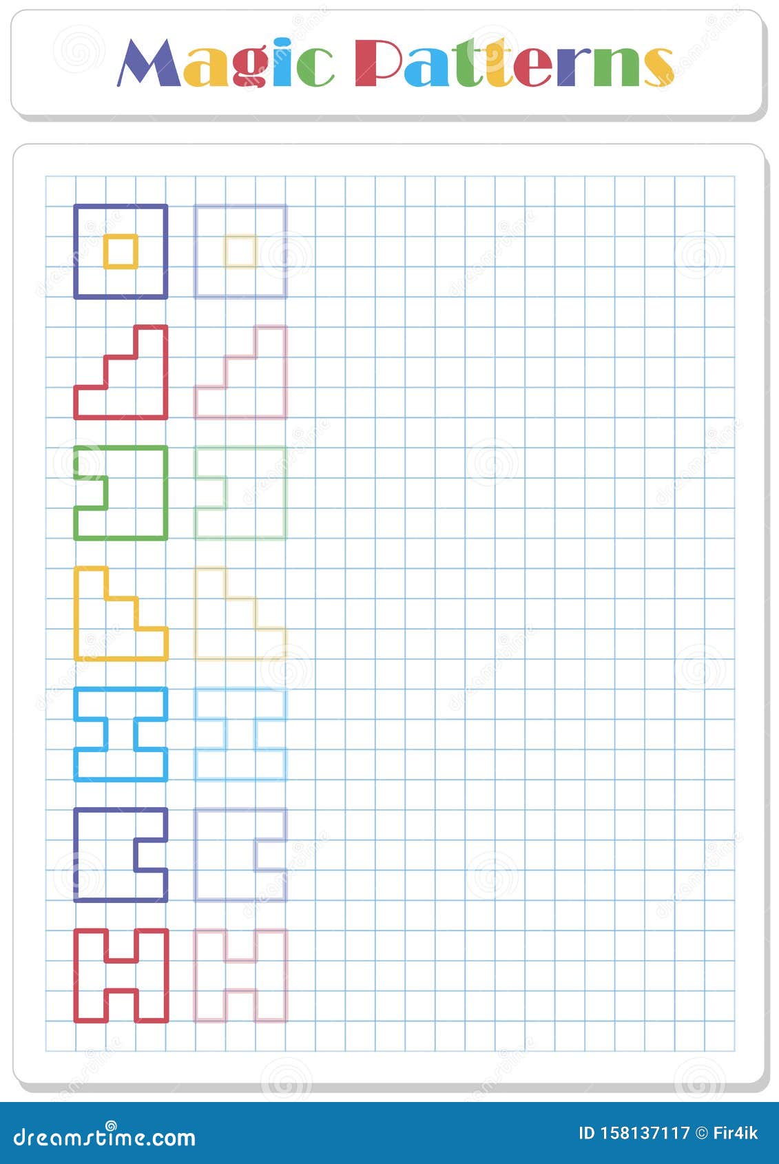 Continue the Pattern with Crayons or Felt-tip Pens Stock Vector ...