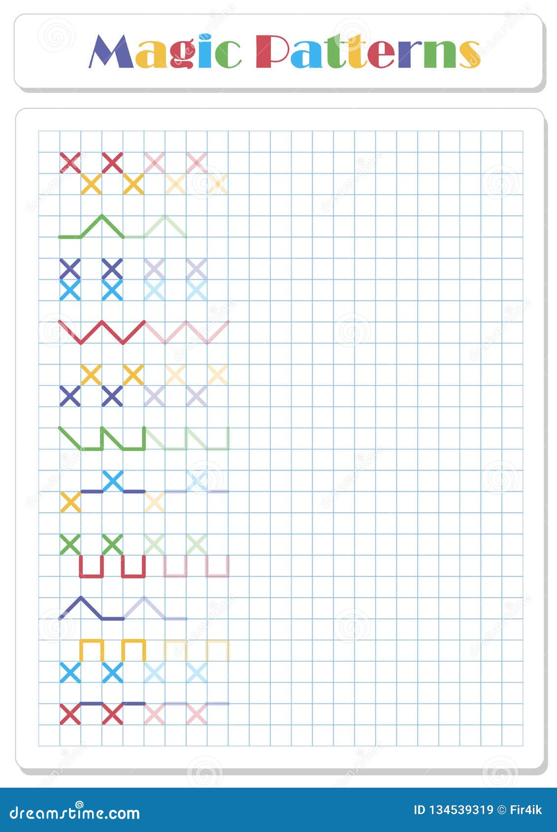 Continue The Pattern. Education Developing Worksheet. Game For Kids ...