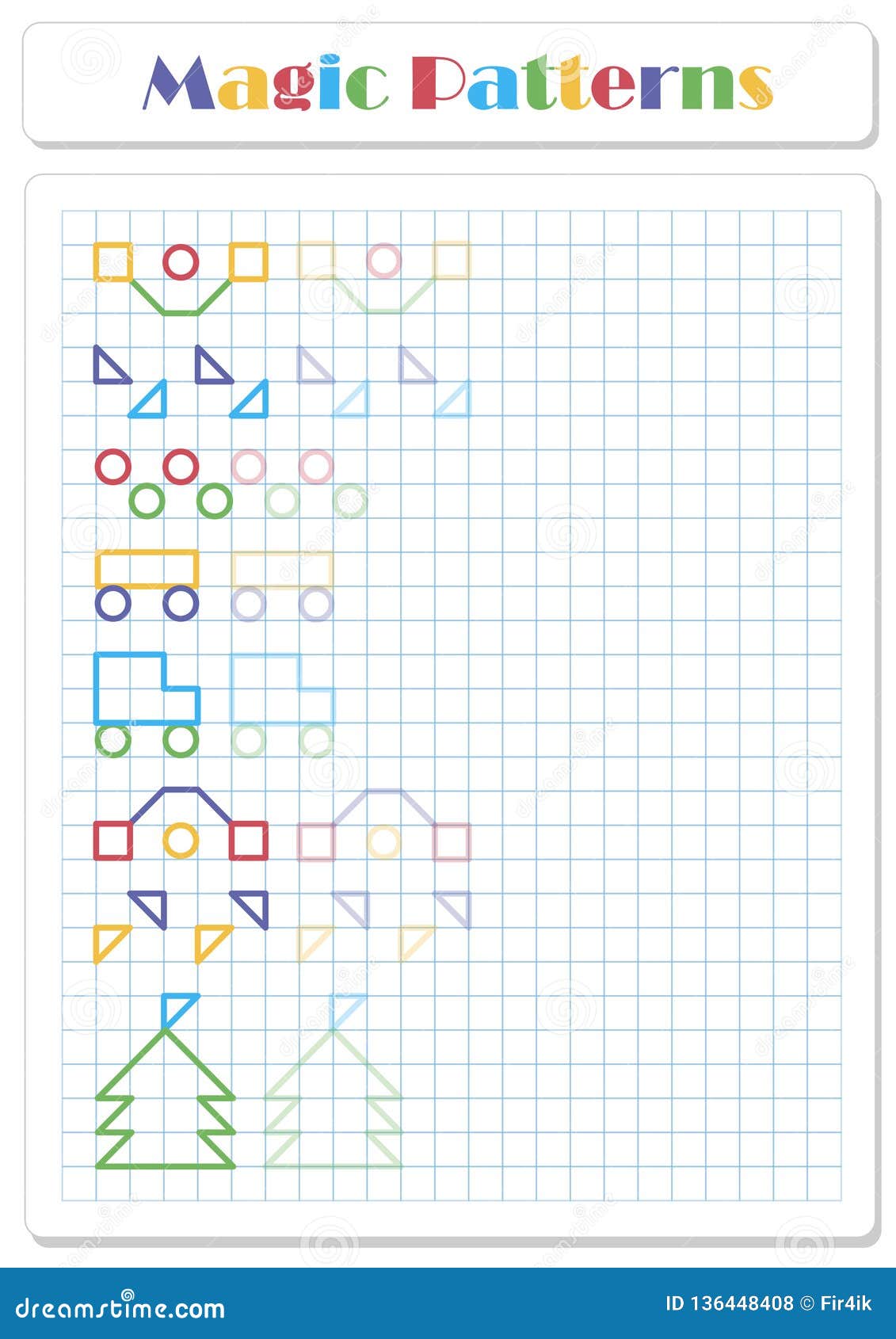 Continue The Pattern. Education Developing Worksheet. Game For Kids ...