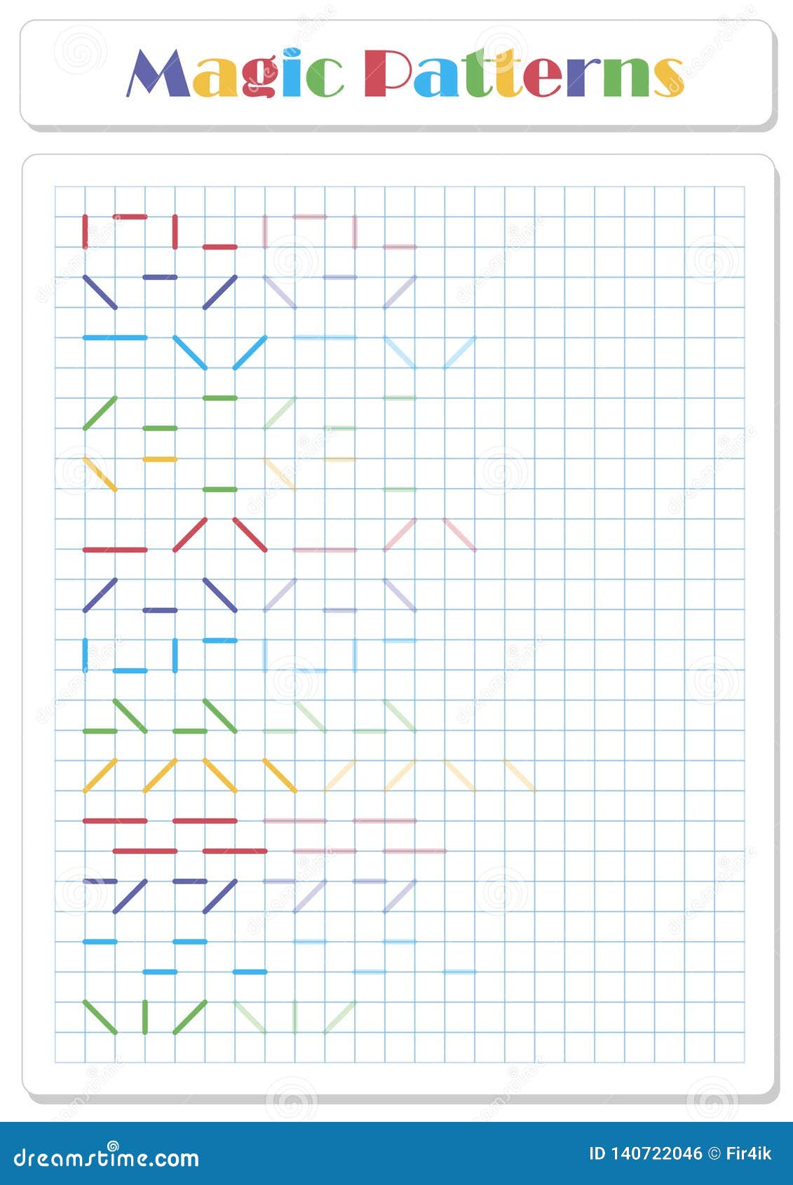 Continue the Pattern with Crayons or Felt-tip Pens Stock Vector ...