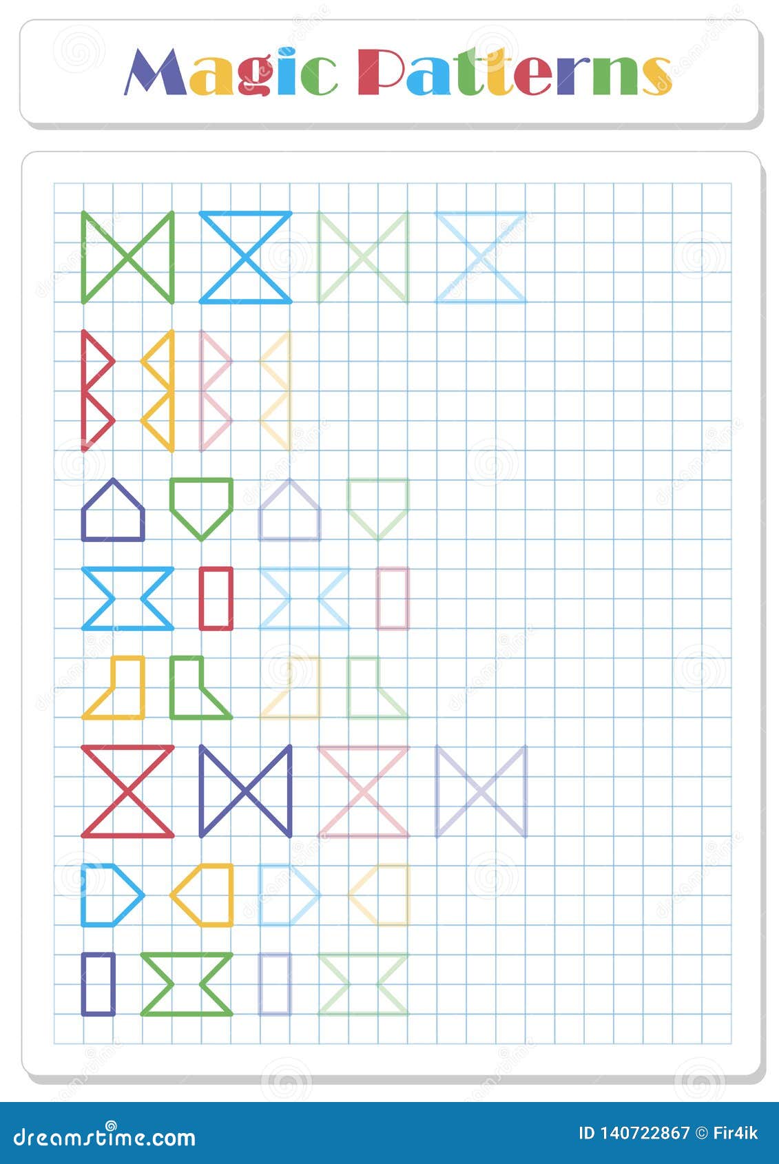 Continue the Pattern with Crayons or Felt-tip Pens Stock Vector ...