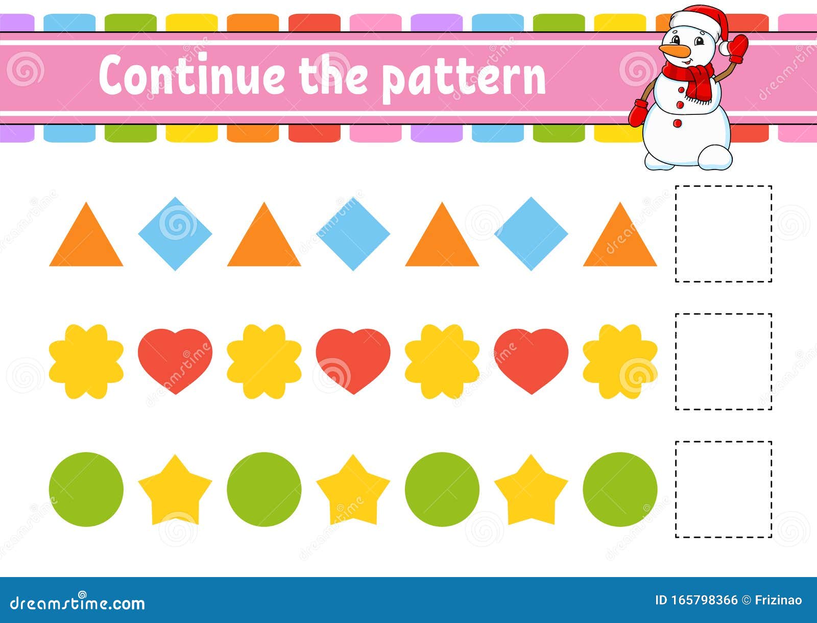Continue the Pattern. Education Developing Worksheet. Game for Kids ... Continue the Pattern. Education Developing Worksheet. Game for Kids ...