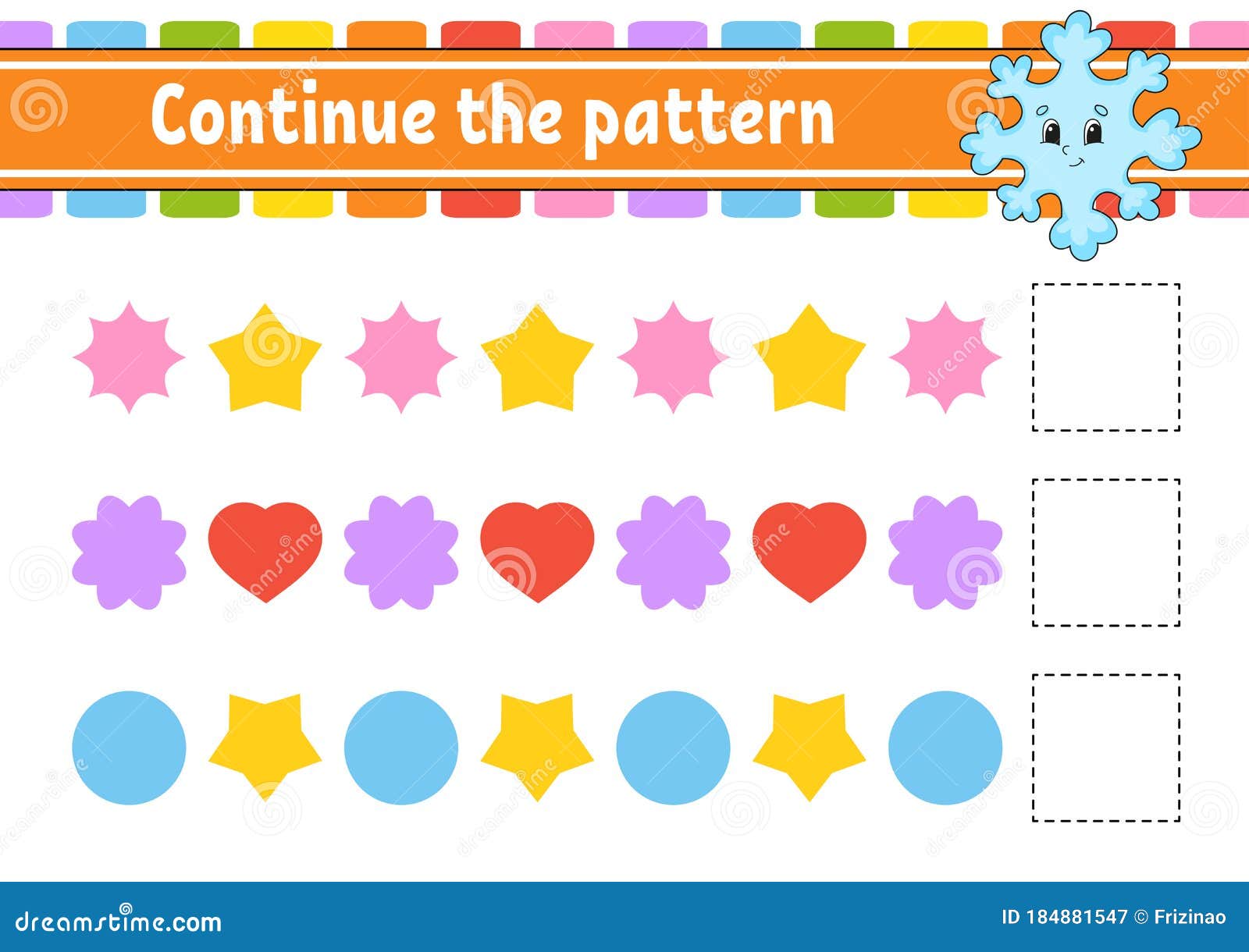 Continue the Pattern. Education Developing Worksheet. Game for Kids ...
