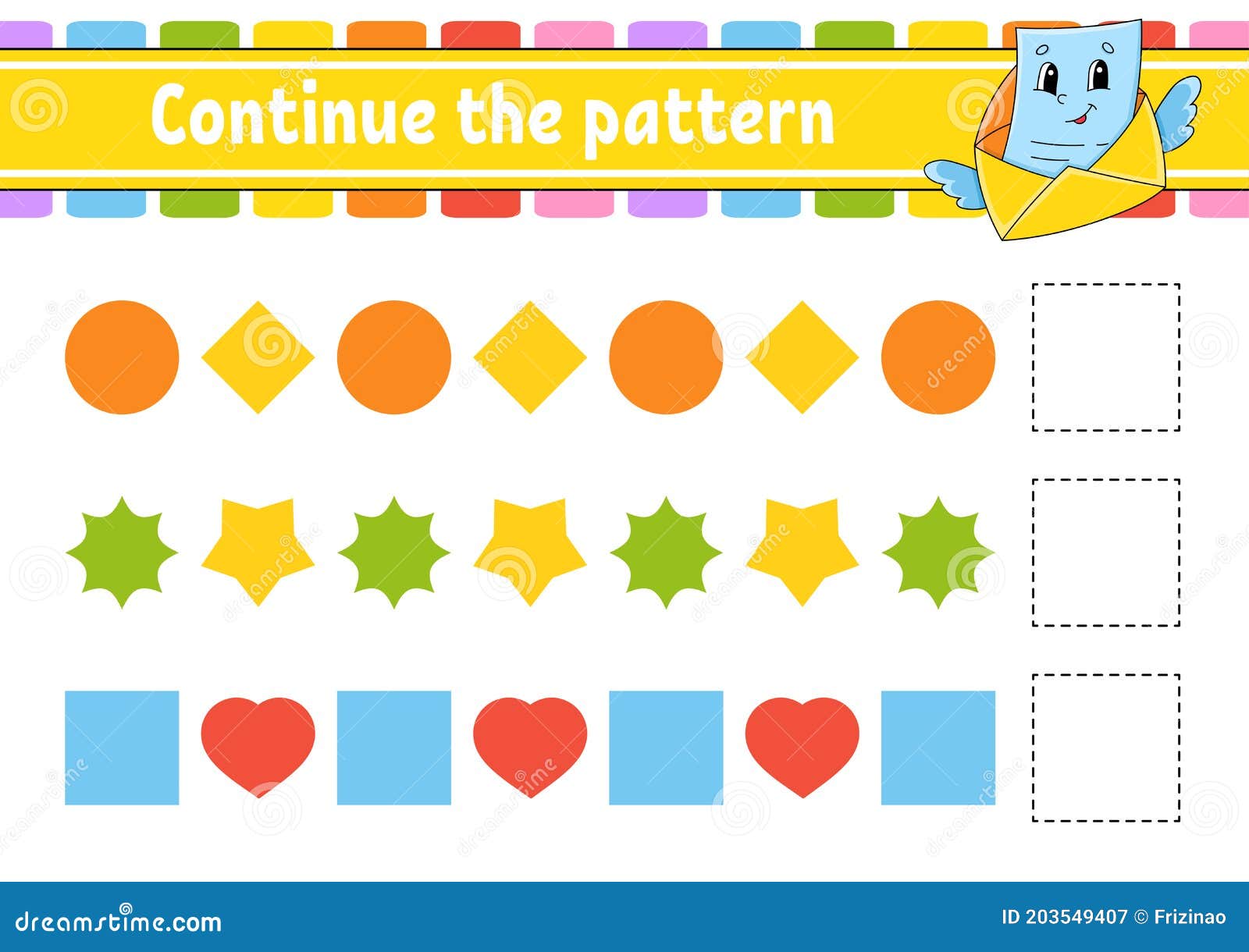 Continue the Pattern. Education Developing Worksheet. Game for Kids ...