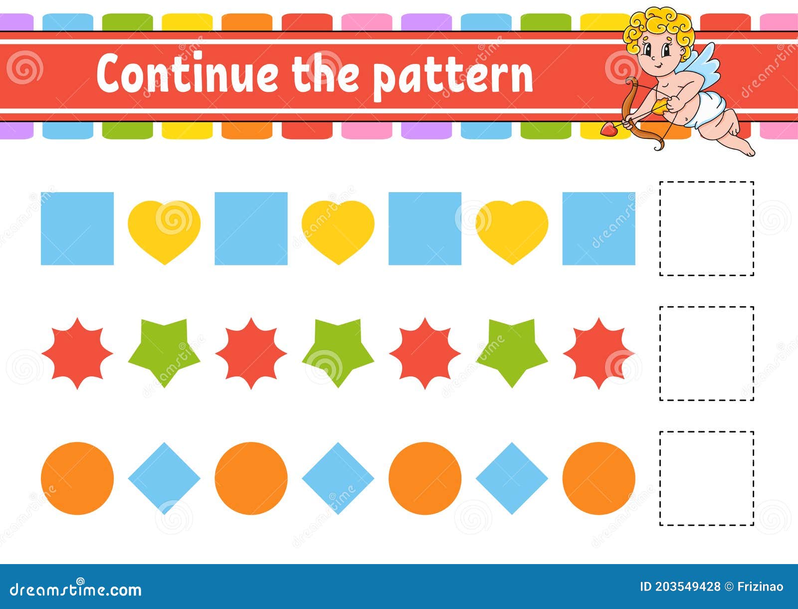 Continue the Pattern. Education Developing Worksheet. Game for Kids ...