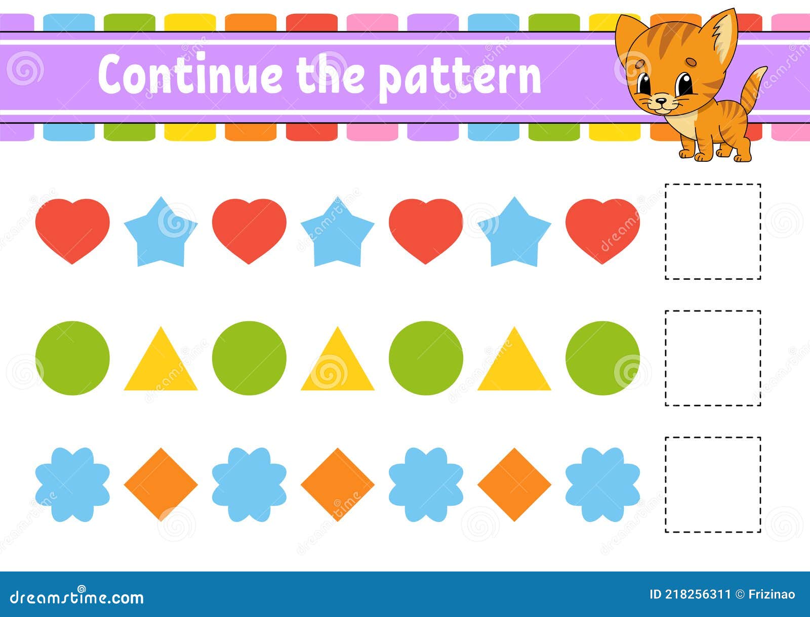 Continue the Pattern. Education Developing Worksheet. Game for Kids ...